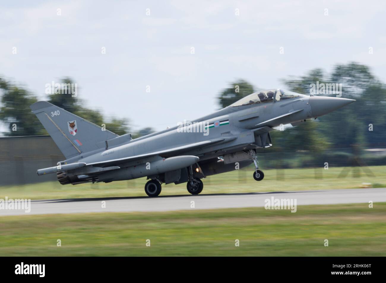 RAF Typhoon jet on active service at RAF Conningsby in Lincolnshire in ...