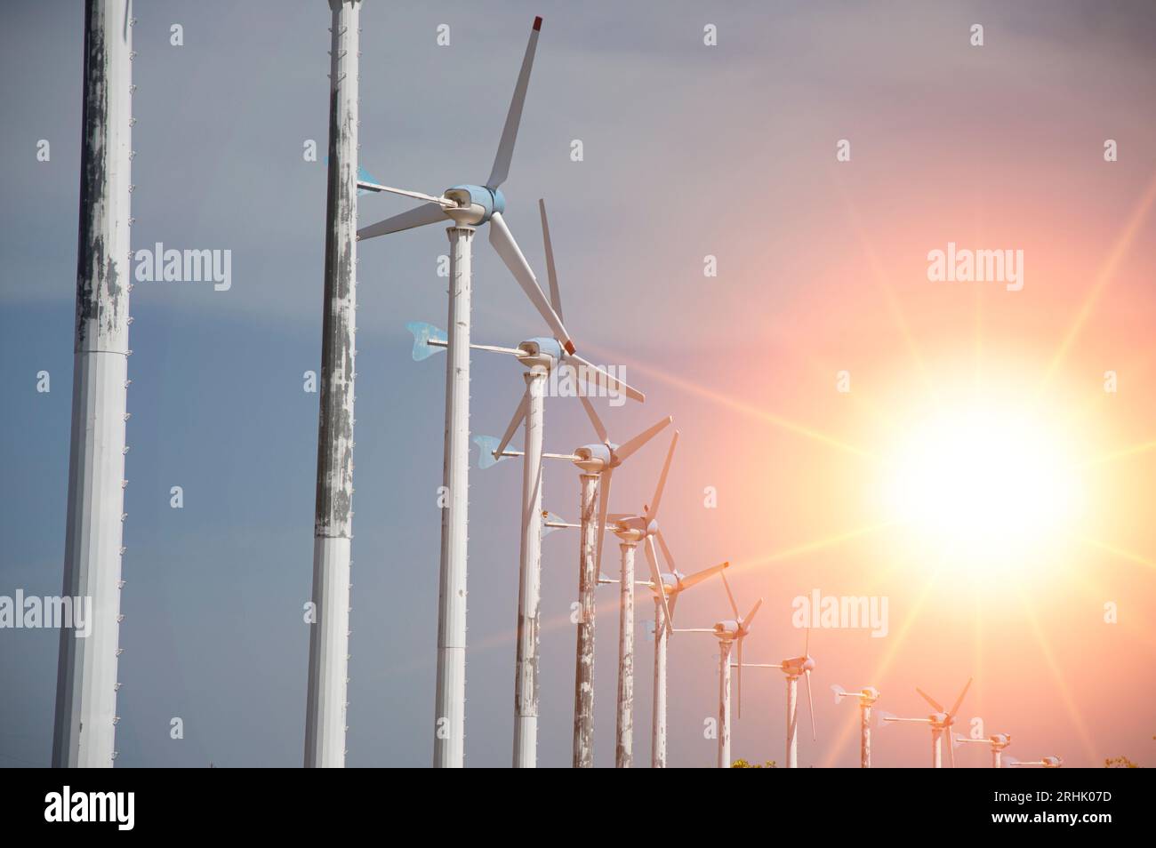 wind turbines, clean energy natural energy Stock Photo - Alamy