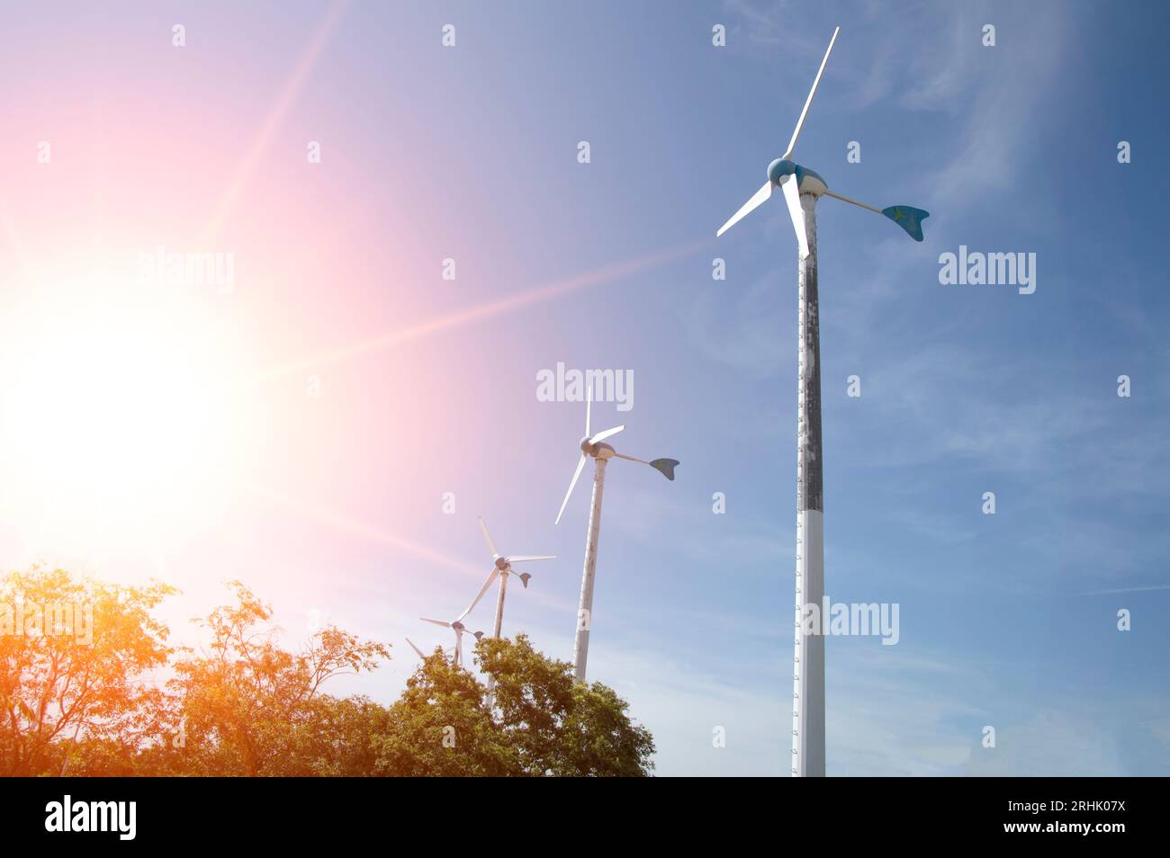 wind turbines, clean energy natural energy Stock Photo - Alamy