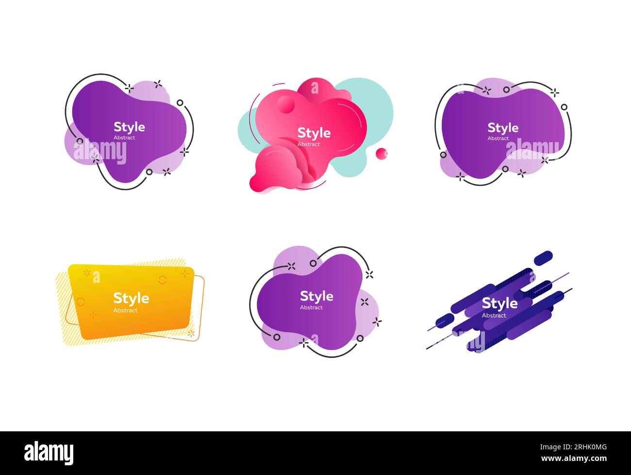 Colorful badges for banners set Stock Vector Image & Art - Alamy