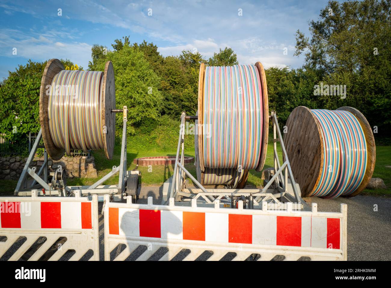 Fiber optical cable reels hi-res stock photography and images - Alamy