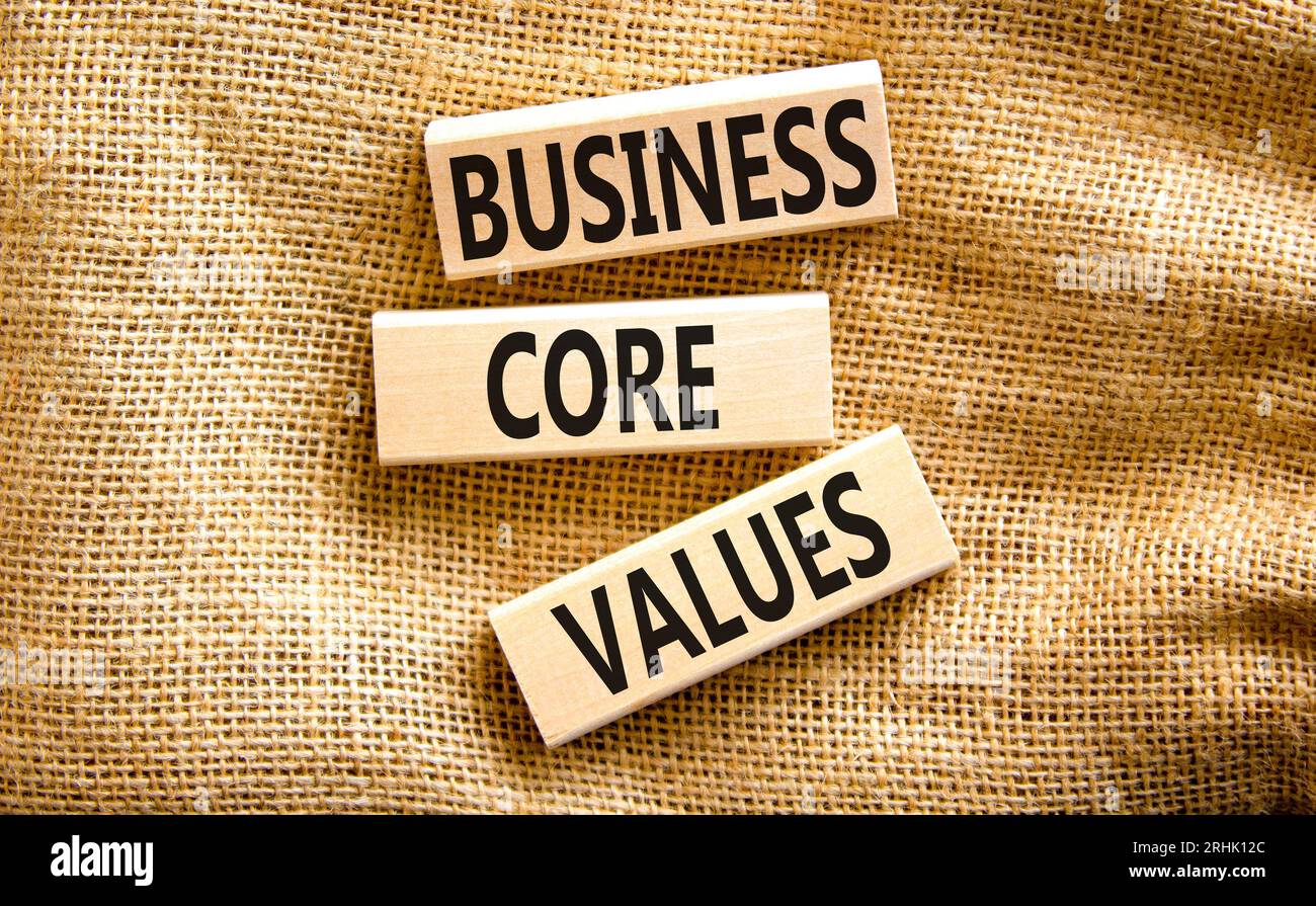 Business core values symbol. Concept words Business core values on ...