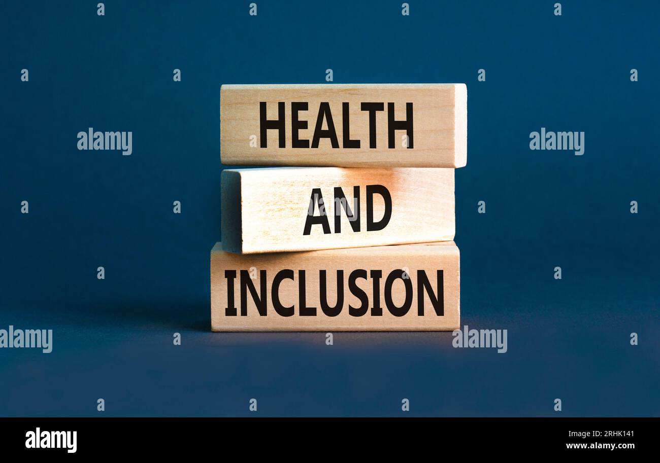 Health and inclusion symbol. Concept words Health and inclusion on ...