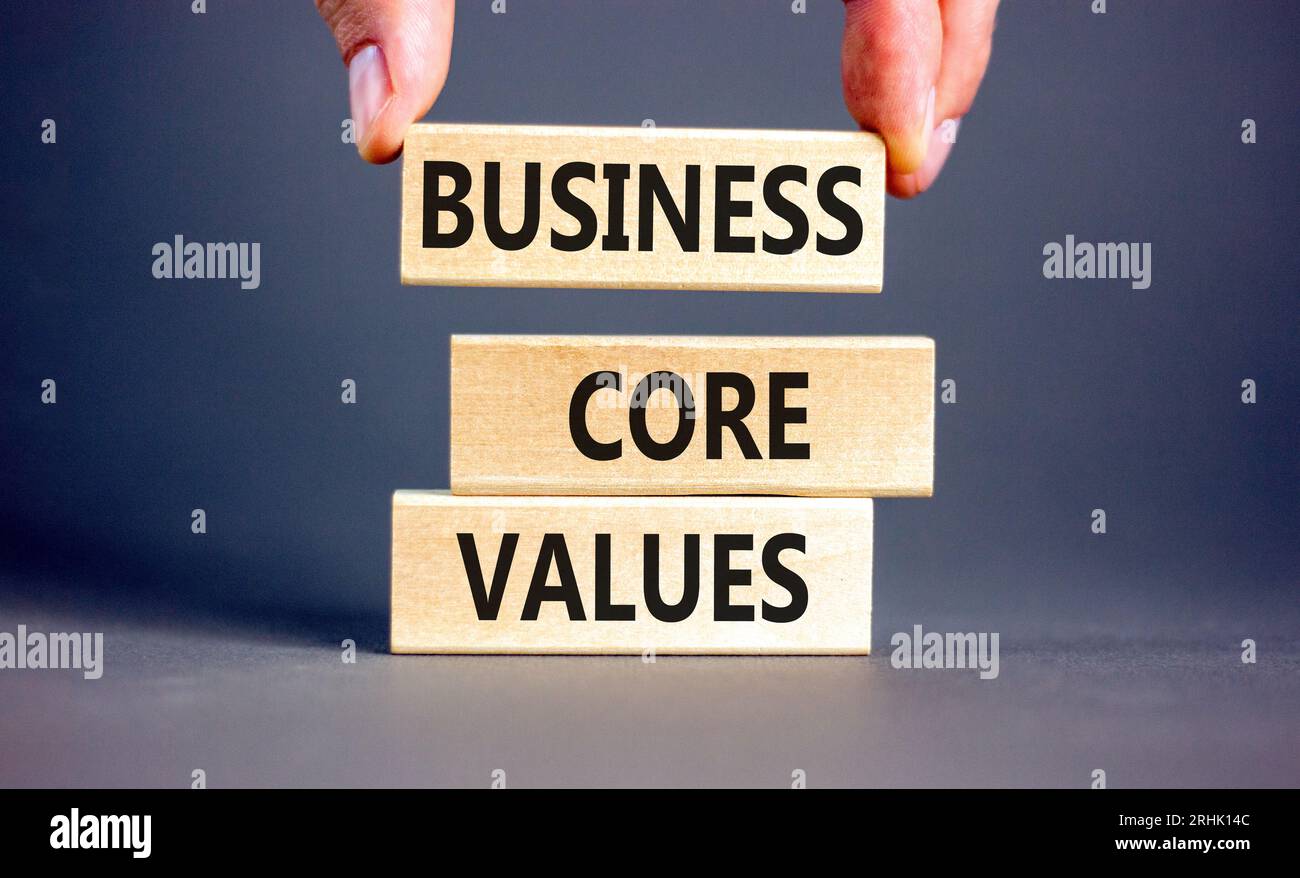 Business core values symbol. Concept words Business core values on ...