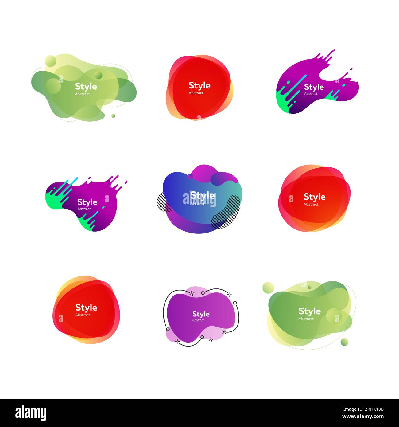 Colorful irregular shapes set Stock Vector Image & Art - Alamy