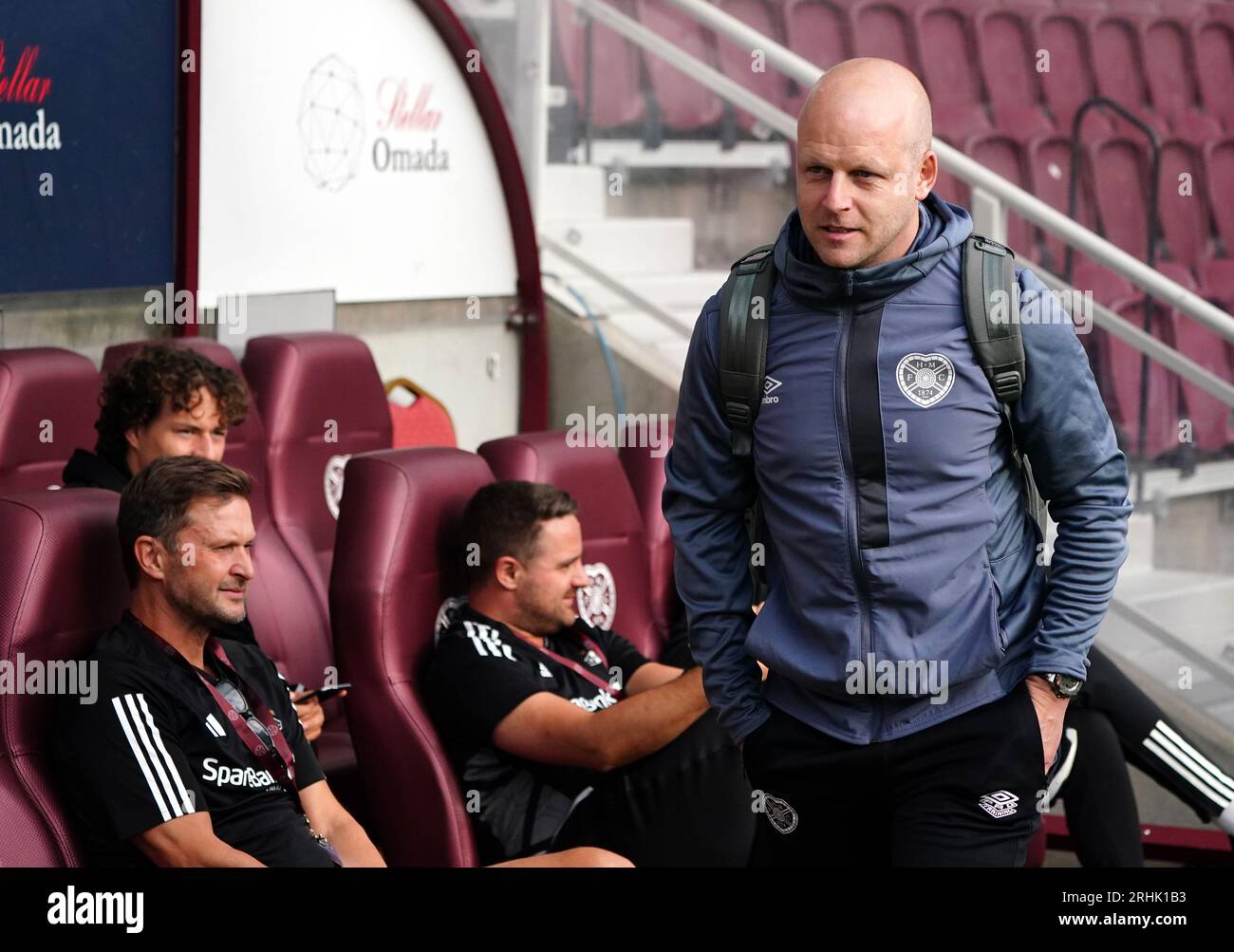Hearts manager Steven Naismith prior to the UEFA Europa Conference ...