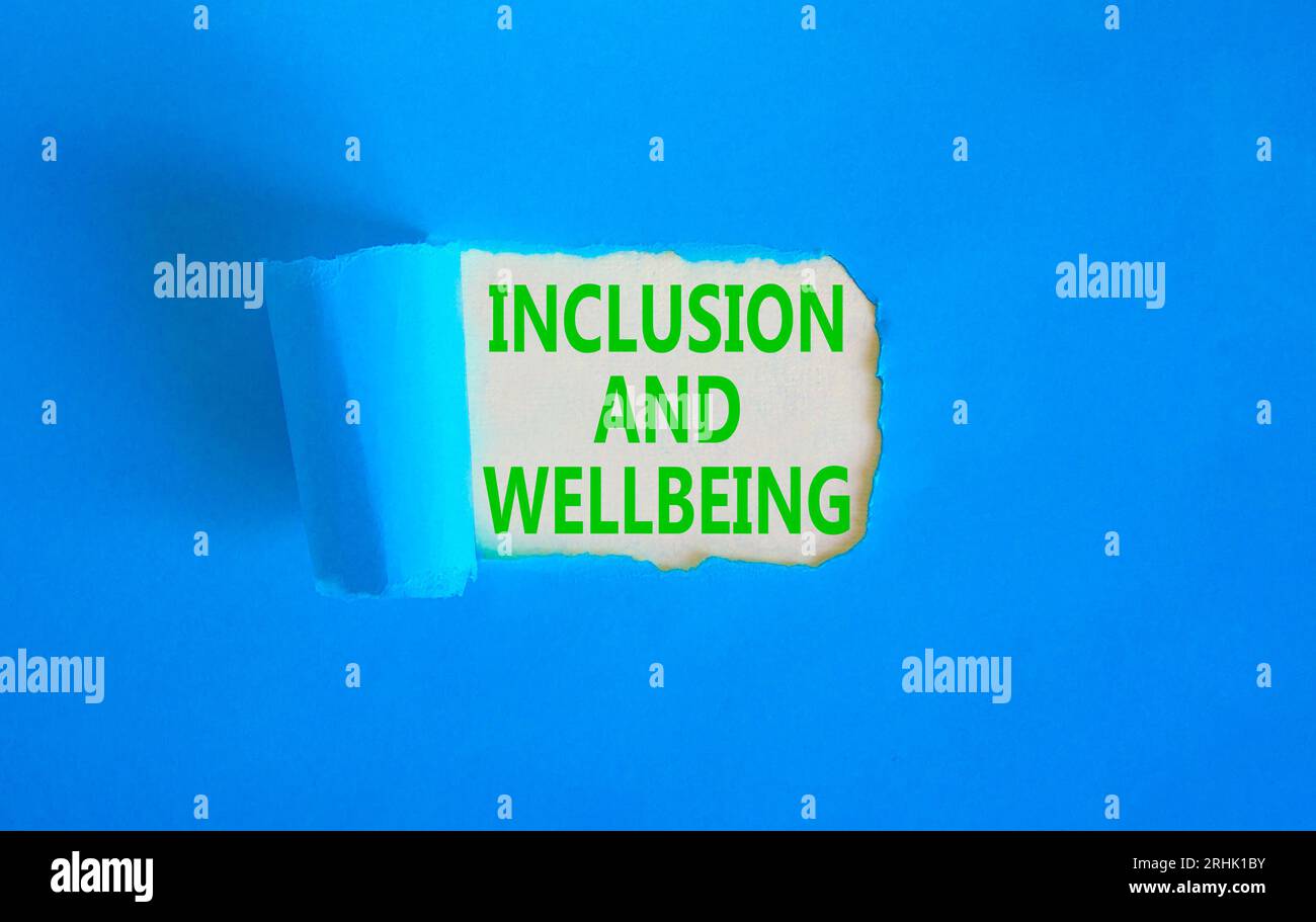 Inclusion and wellbeing symbol. Concept words Inclusion and wellbeing ...