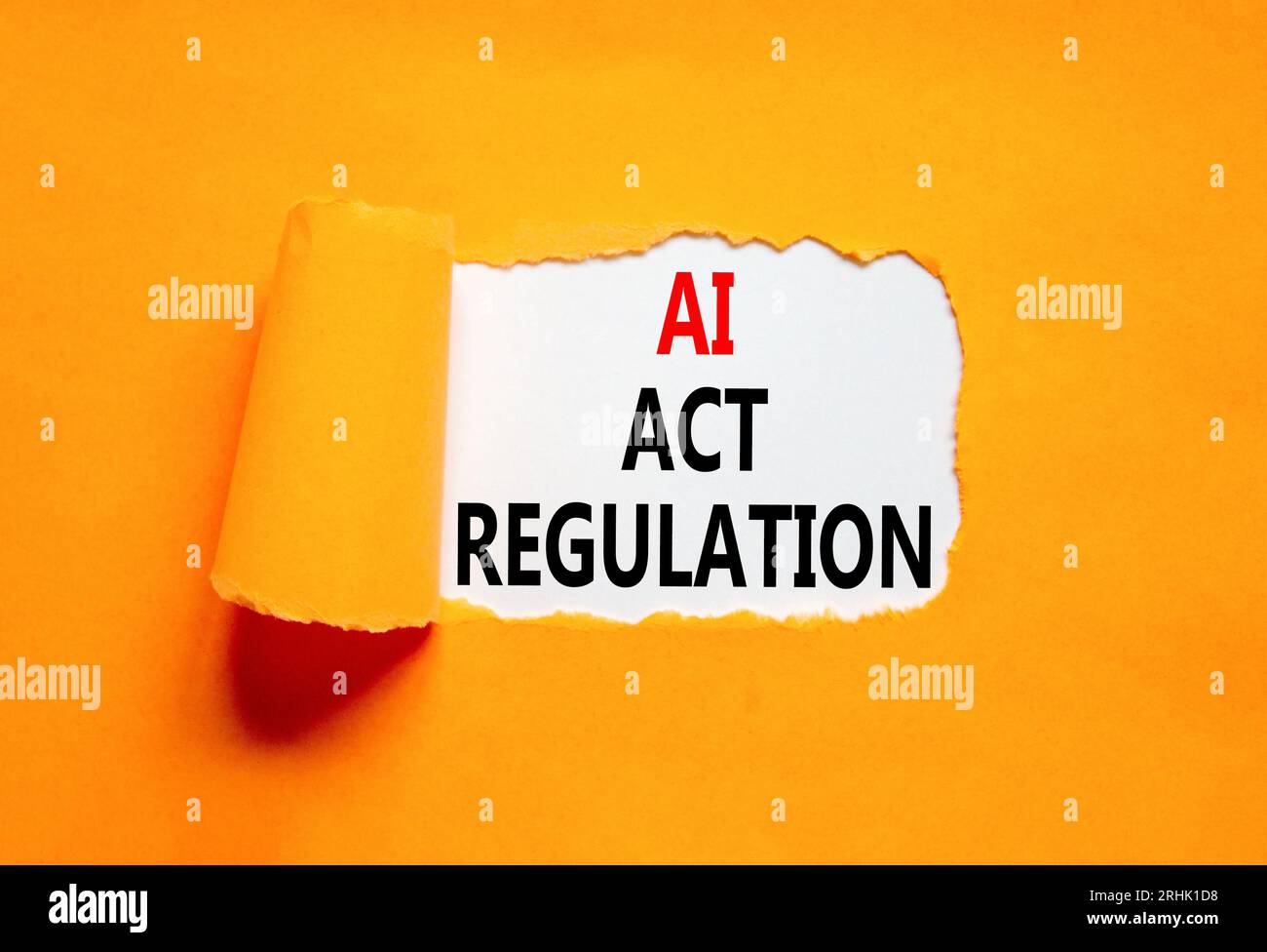 AI act regulation symbol. Concept words AI artificial intelligence act ...