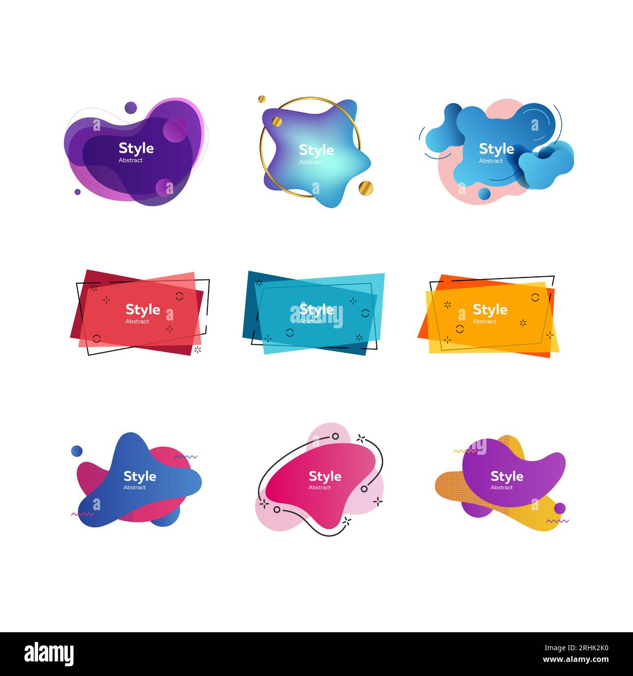 Set of irregular abstract shapes Stock Vector Image & Art - Alamy