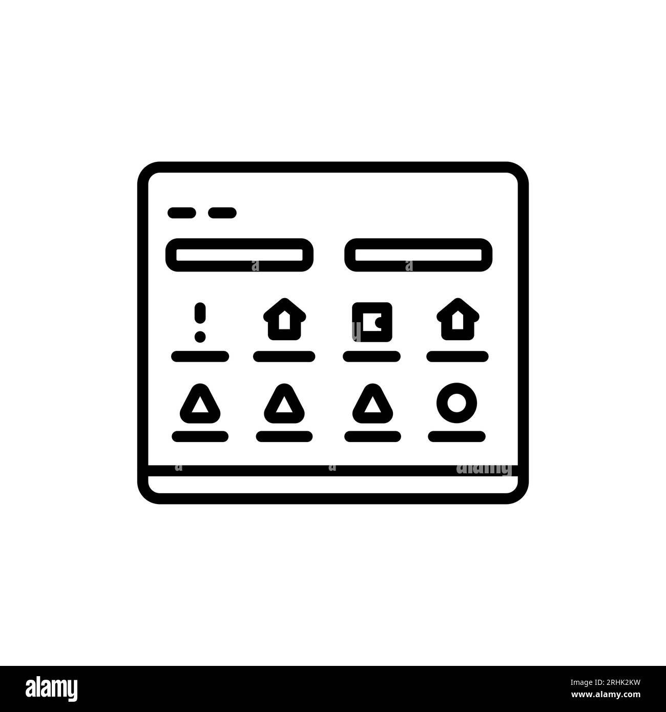 Smart home system color line icon. System intelligent control house ...