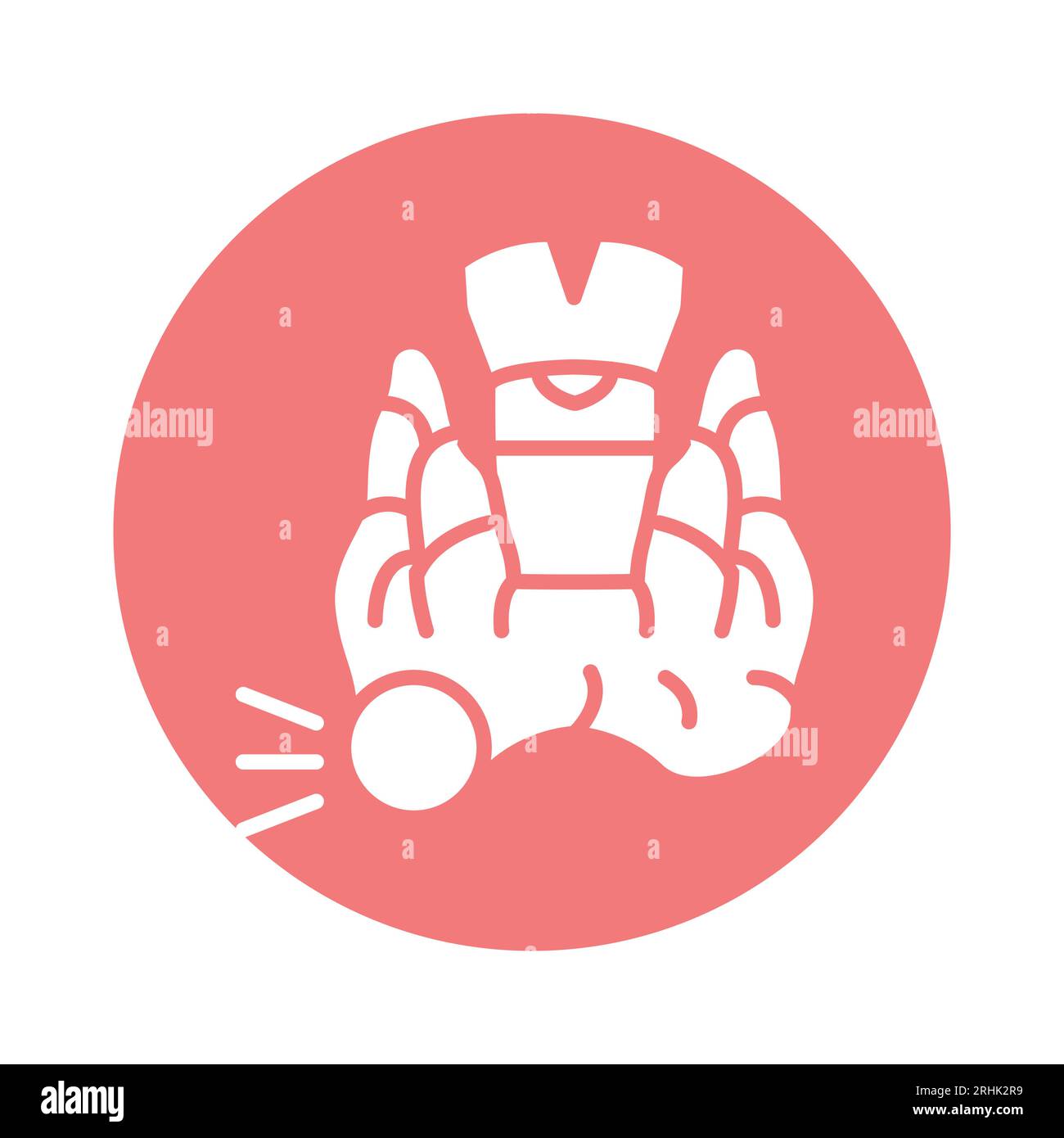 Thyroid cancer color line icon. Isolated vector element. Outline ...