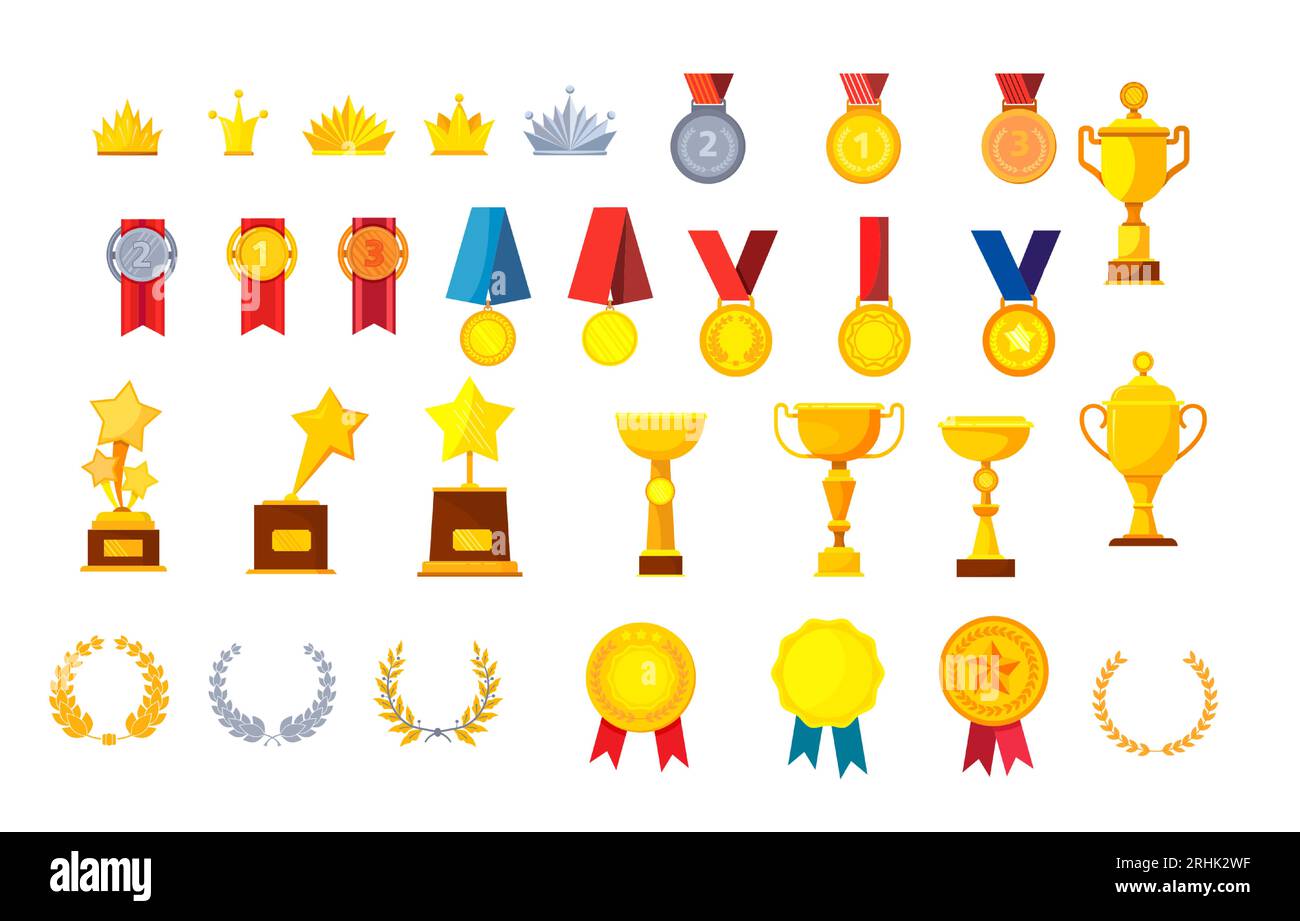 Trophies and awards vector illustrations set Stock Vector Image & Art ...