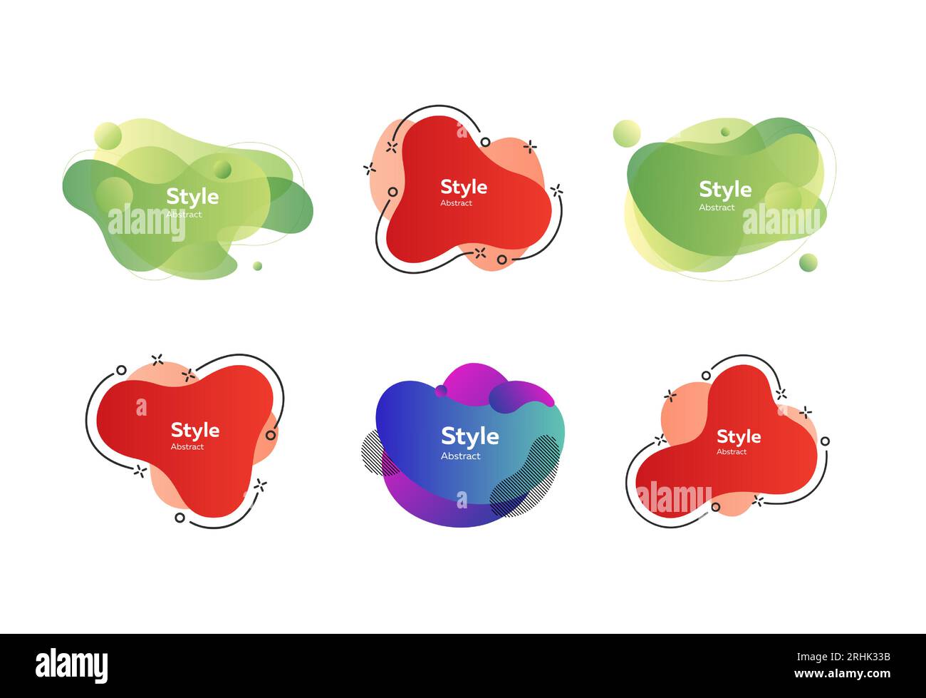 Colorful irregular shapes set Stock Vector Image & Art - Alamy