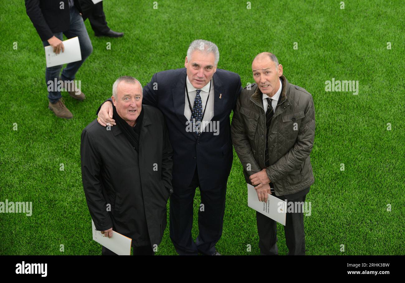 Wolverhampton Wanderers former footballers Derek Parkin, Phil Parkes ...