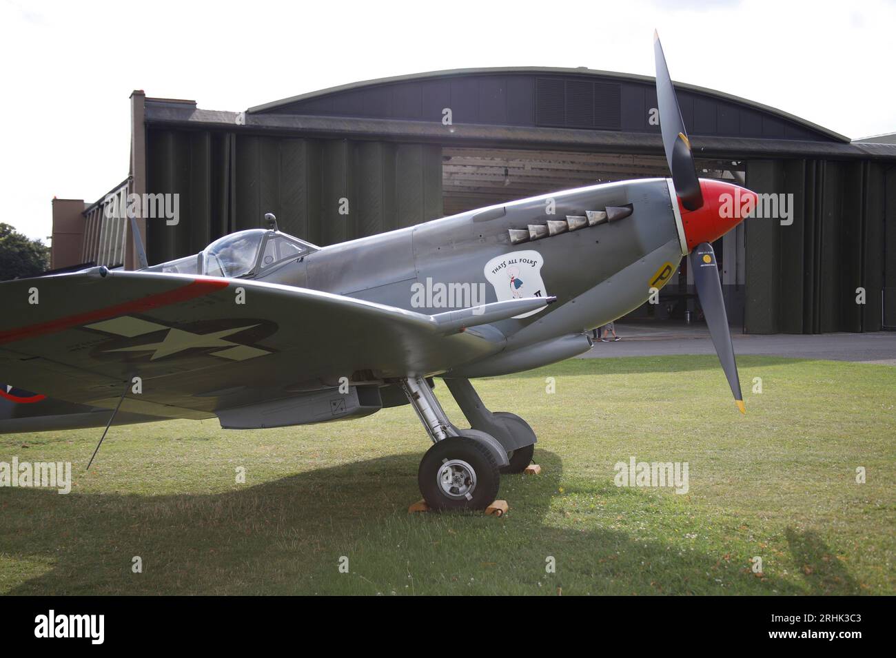 American Spitfire 'Porky' on static display at RAF Duxford, 27th July ...