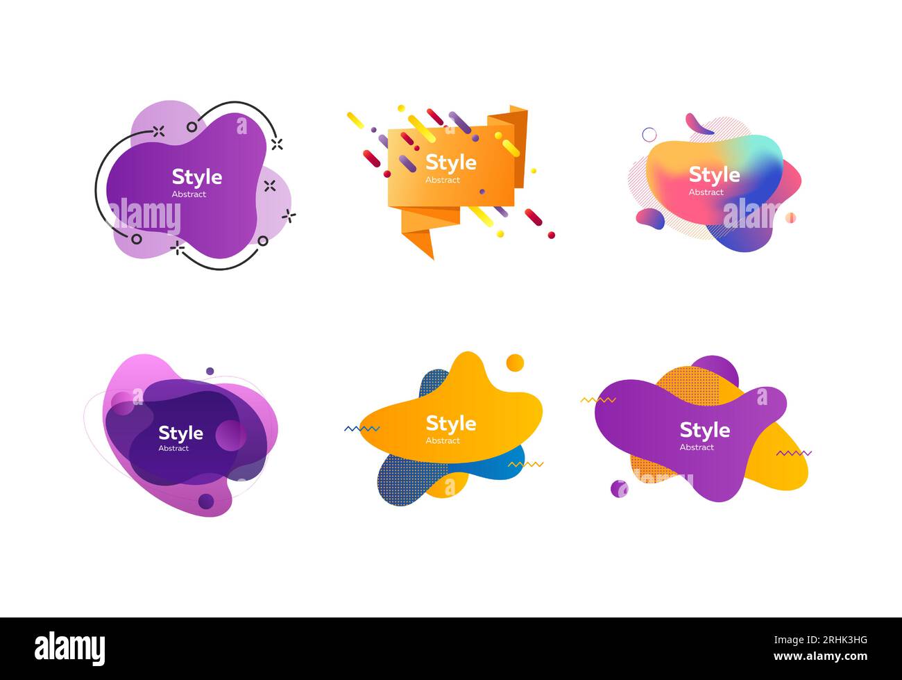 Geometric colorful badges set Stock Vector Image & Art - Alamy