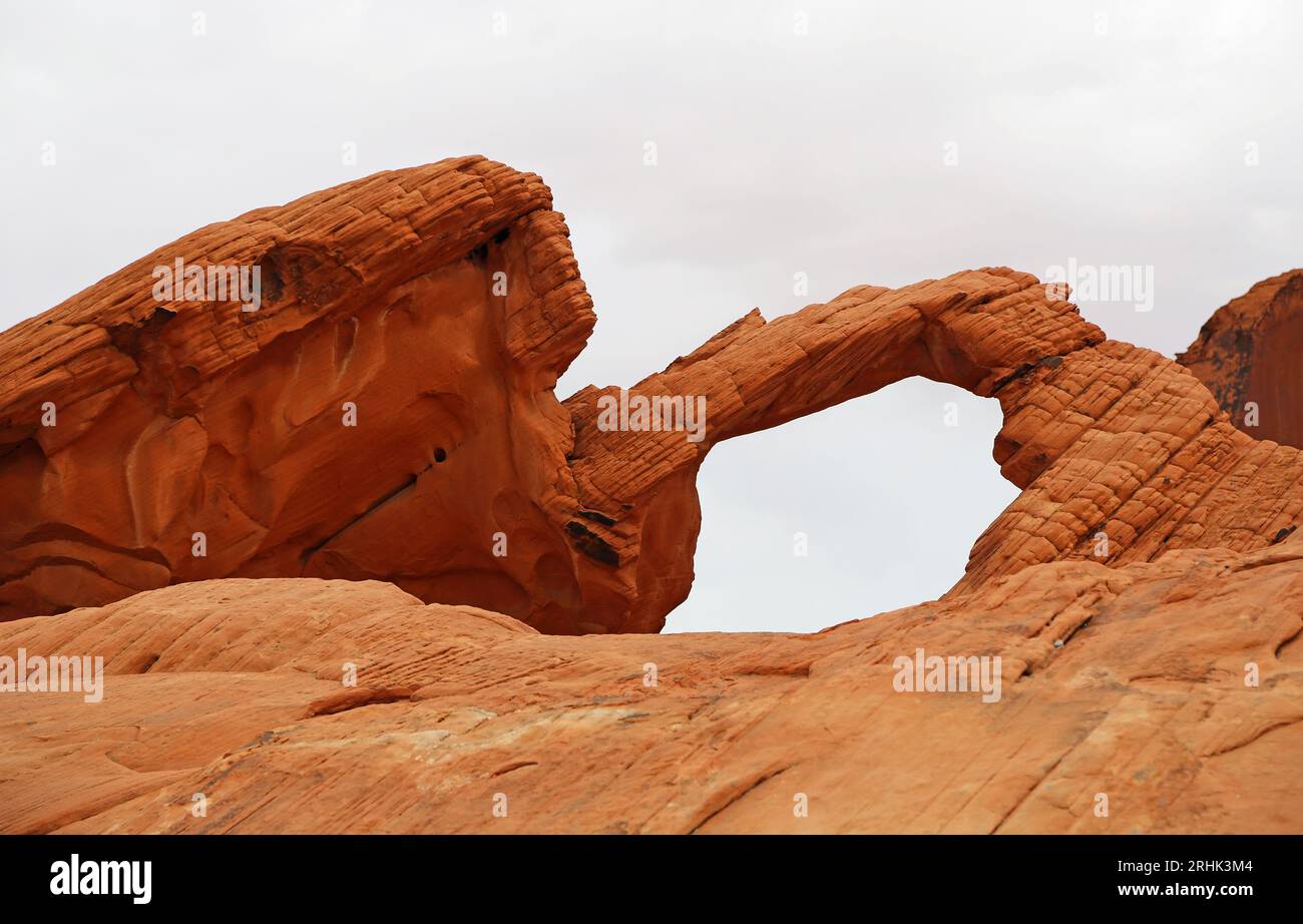 Arch Rock - Valley of Fire State Park, Nevada Stock Photo - Alamy