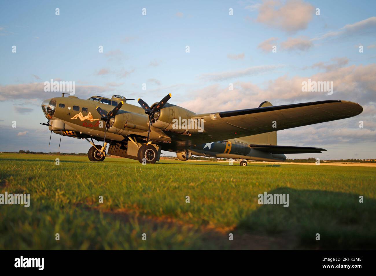 World war two Bomber B-17G Sally B at RAF Duxford, England Stock Photo - Alamy