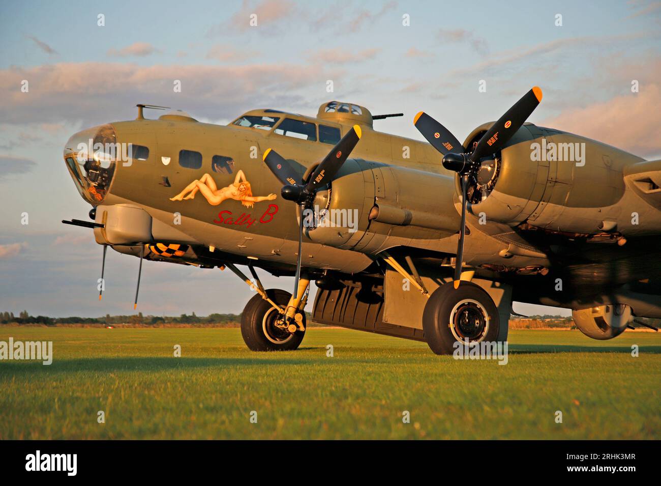 World war two Bomber B-17G Sally B at RAF Duxford, England Stock Photo - Alamy