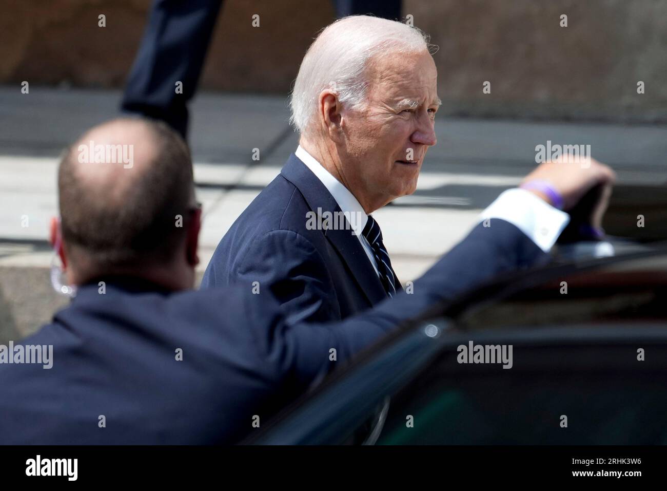 President Joe Biden walks to his motorcade after paying respects to ... President Joe Biden walks to his motorcade after paying respects to ...
