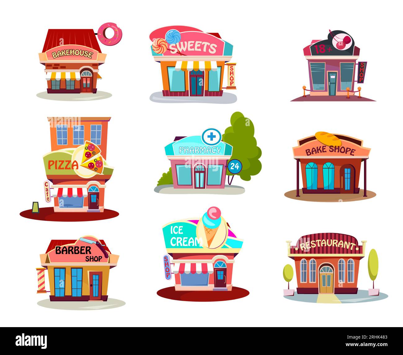 Shop window ice cream Stock Vector Images - Alamy