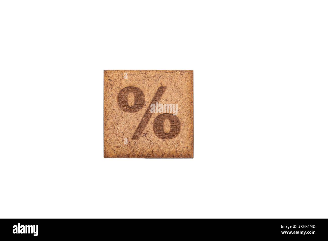 Percent Sign In Square Wooden Tiles - Symbol %, On White Background ...