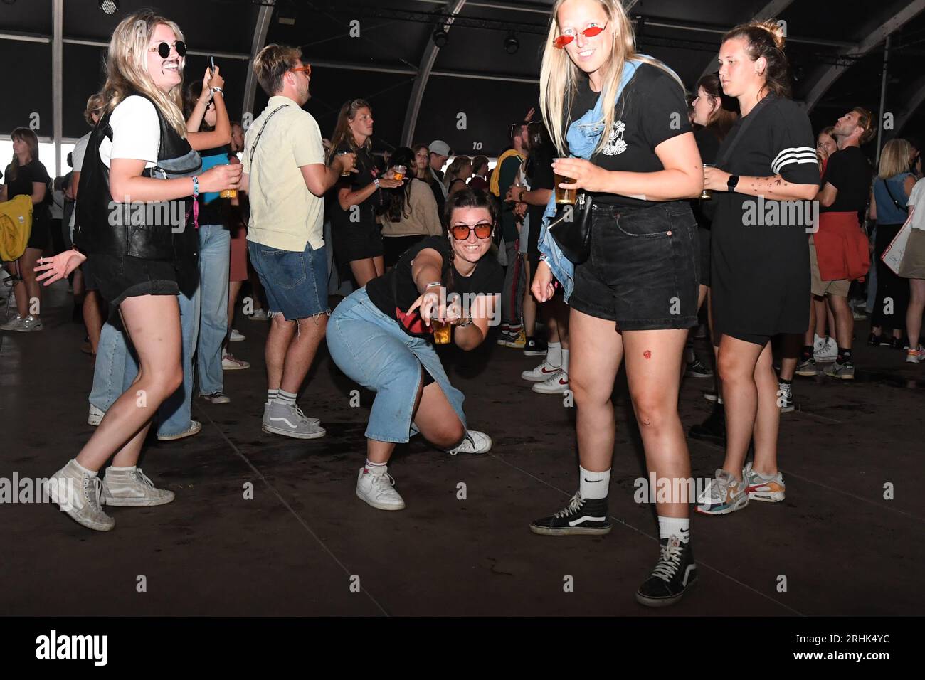 Hasselt, Belgium. 17th Aug, 2023. Visitors pictured during the first ...