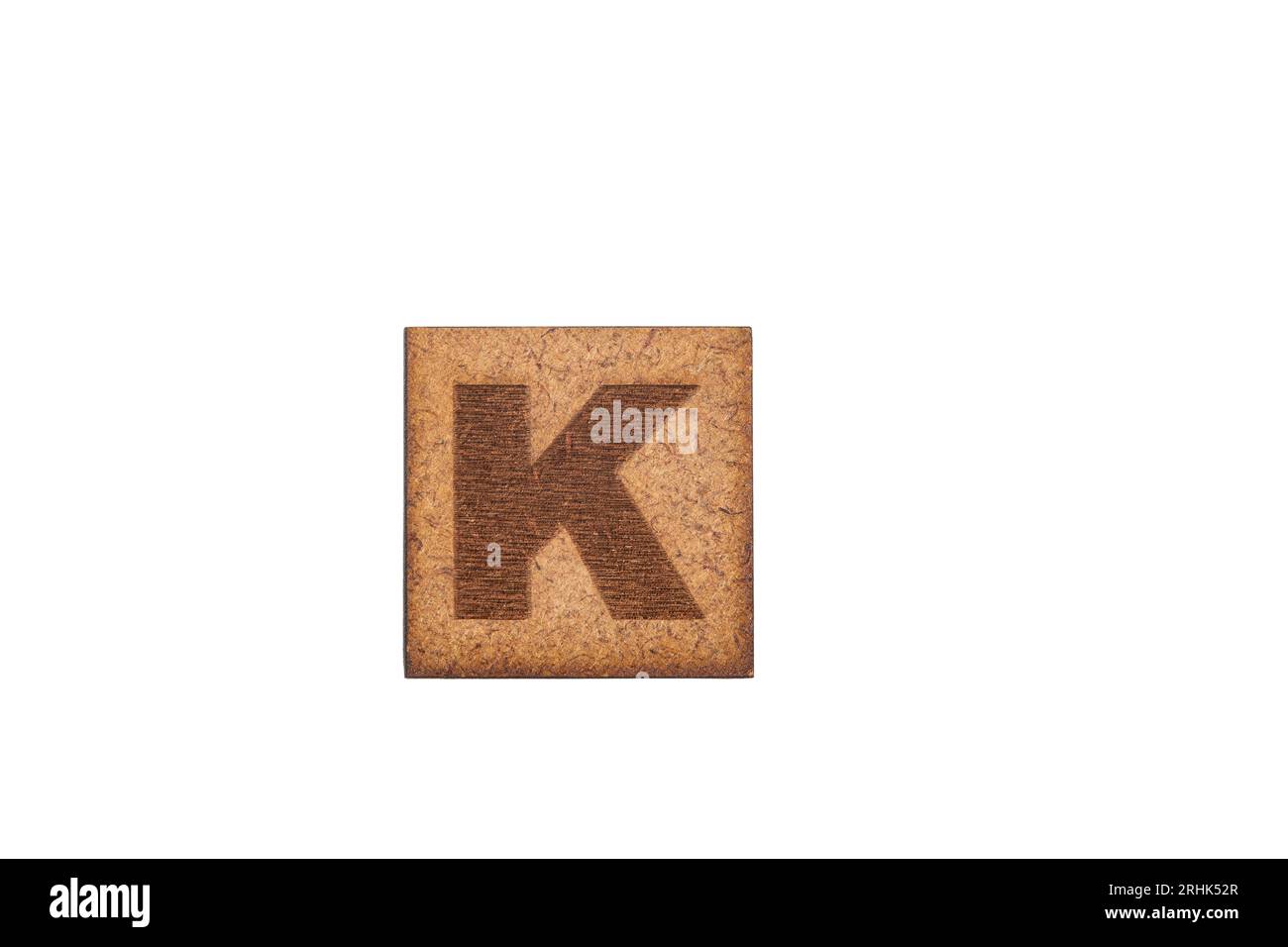 Capital Letter In Square Wooden Tiles - Letter K, On White Background ...