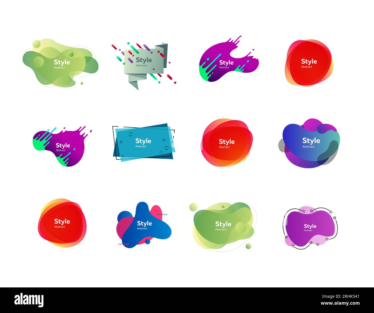 Colorful irregular shapes set Stock Vector Image & Art - Alamy