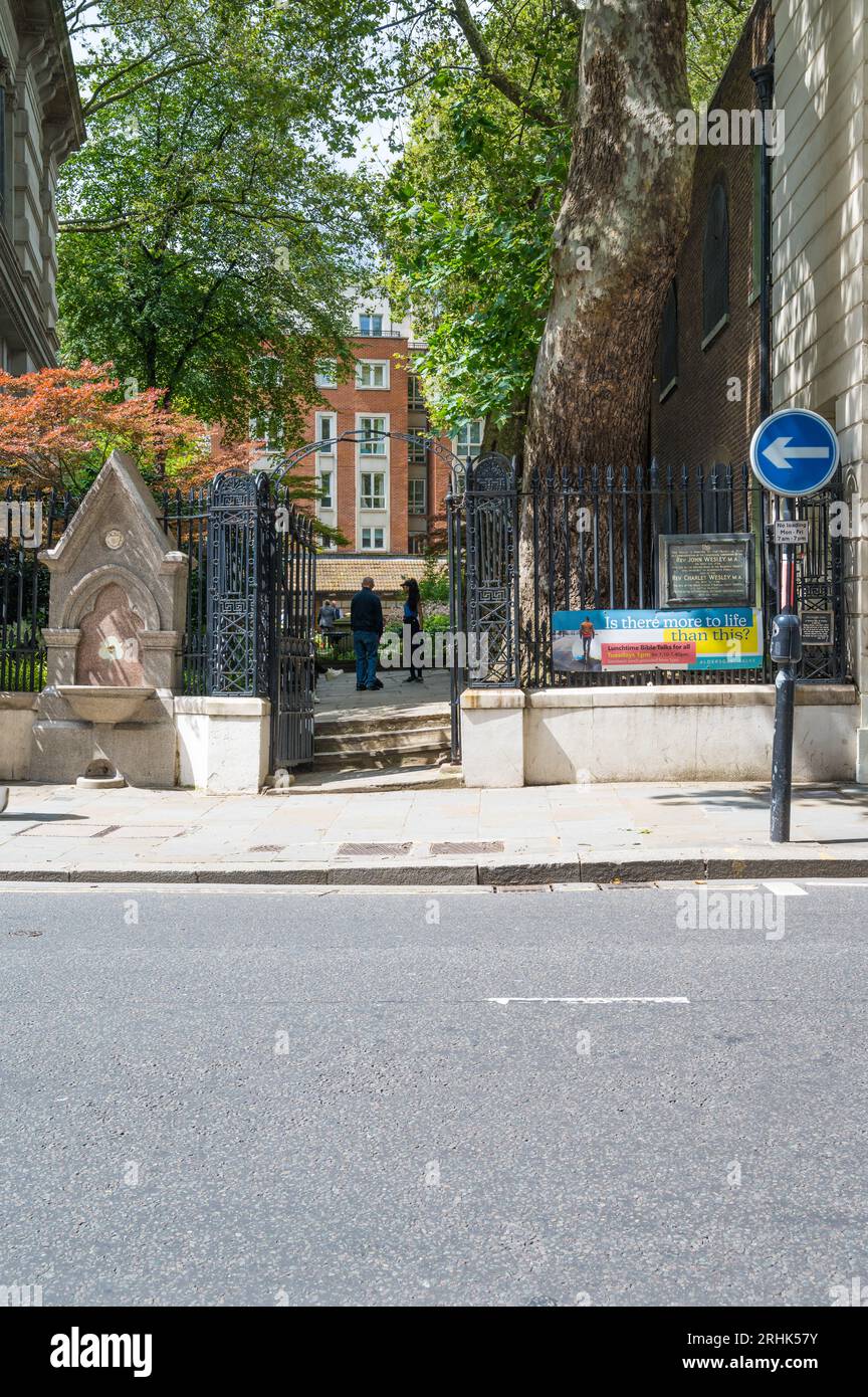 Entrance on Aldersgate Street to Postman's Park, a public park and ...