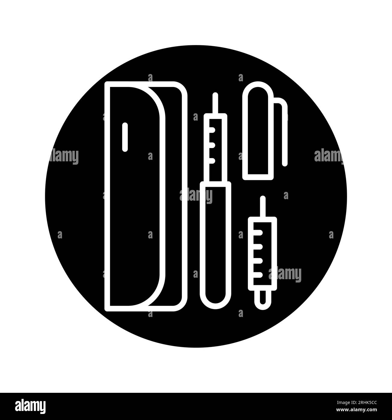 Insulin bottle icon outline Stock Vector Images - Alamy