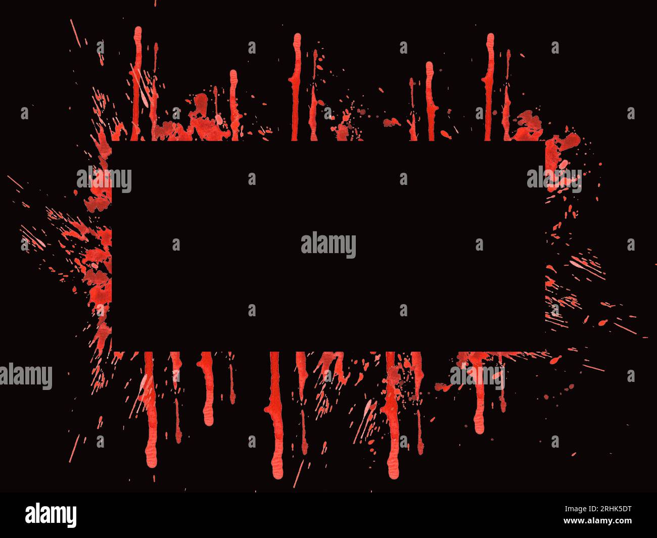 Halloween square banner, frame with spills splatters and bloodstains ...