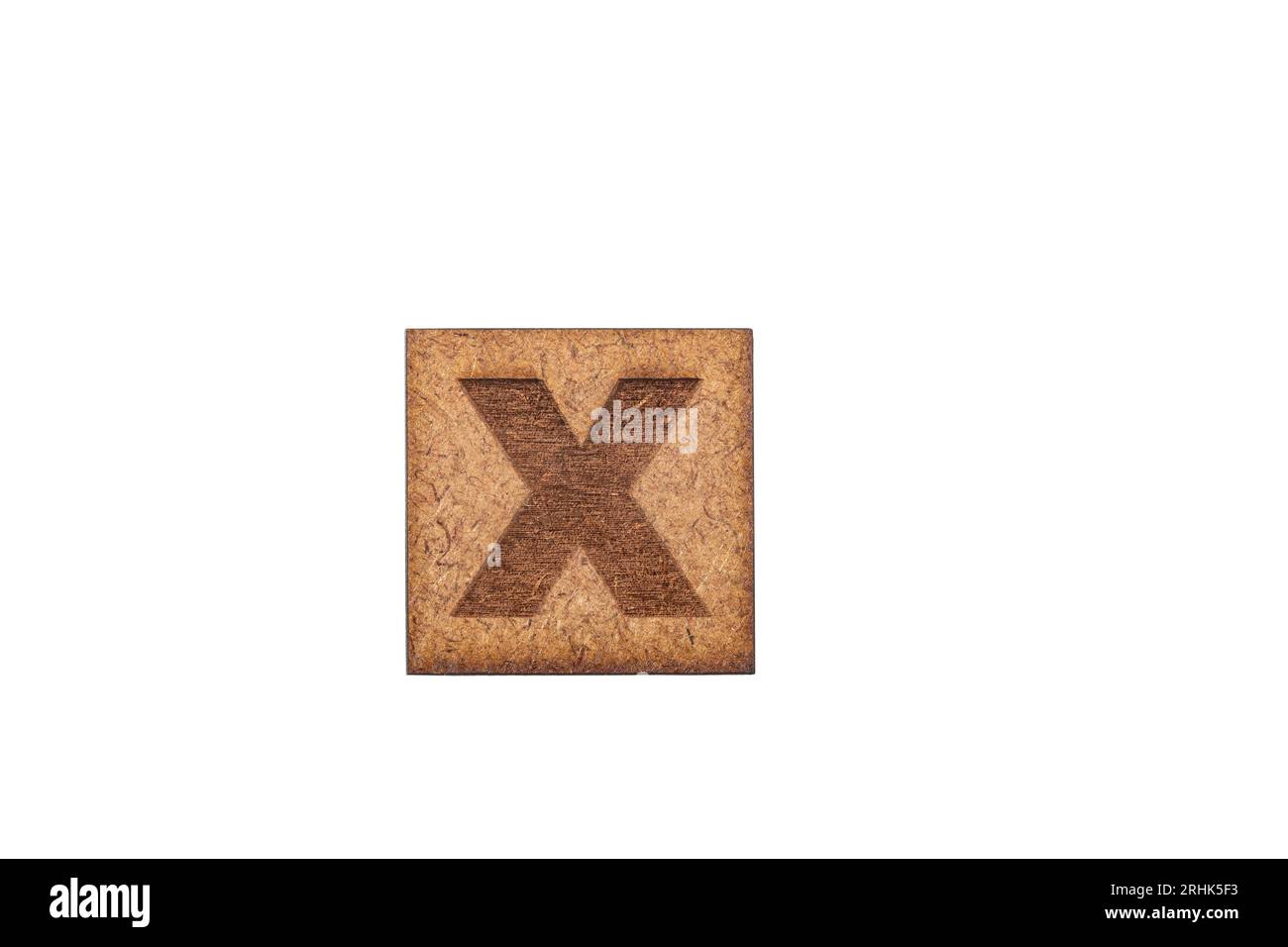 Capital Letter In Square Wooden Tiles - Letter X, On White Background ...