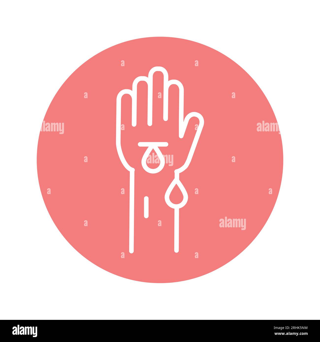 Poor wound healing color line icon. Isolated vector element. Outline ...