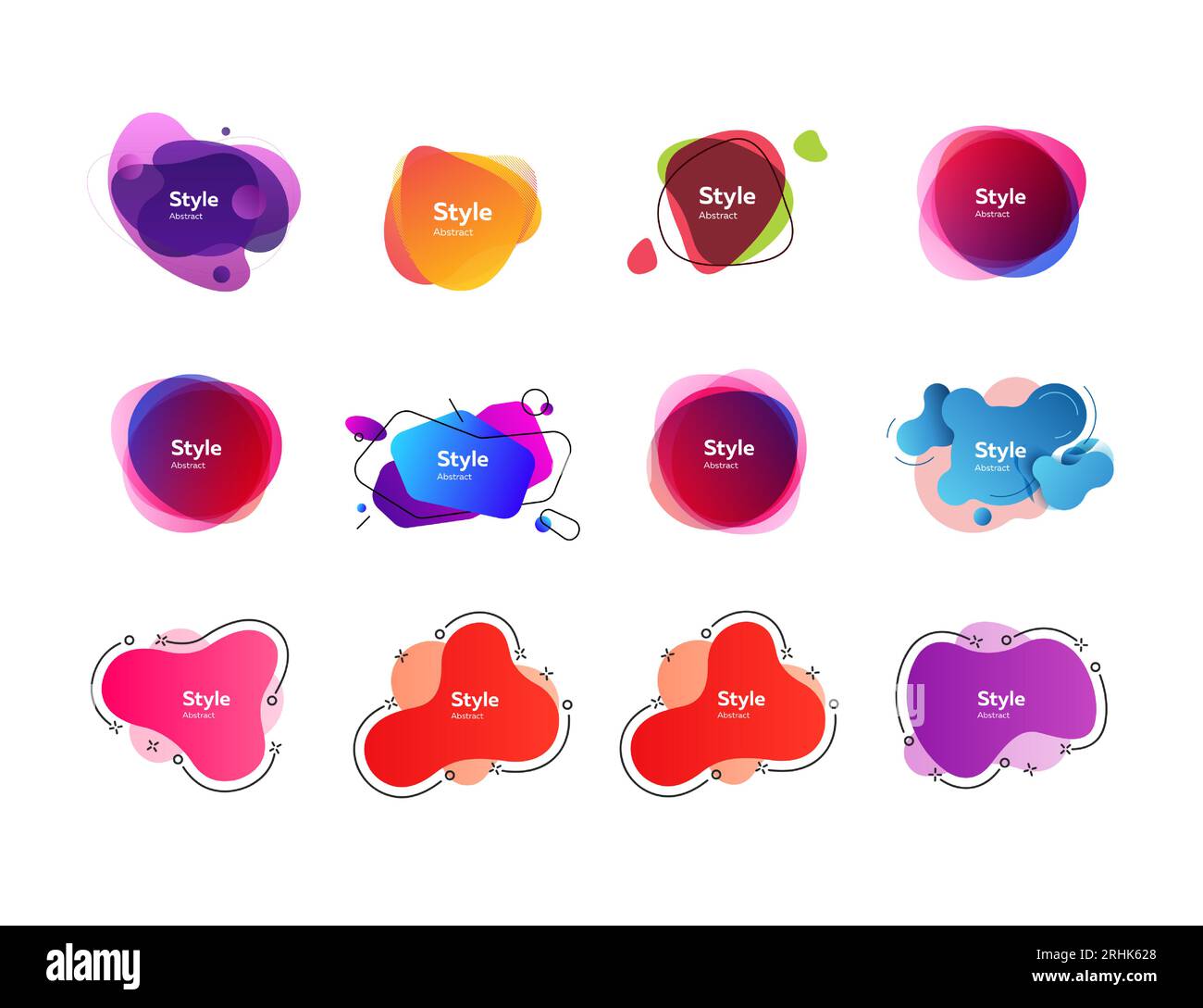 Colorful abstract figures set Stock Vector Image & Art - Alamy
