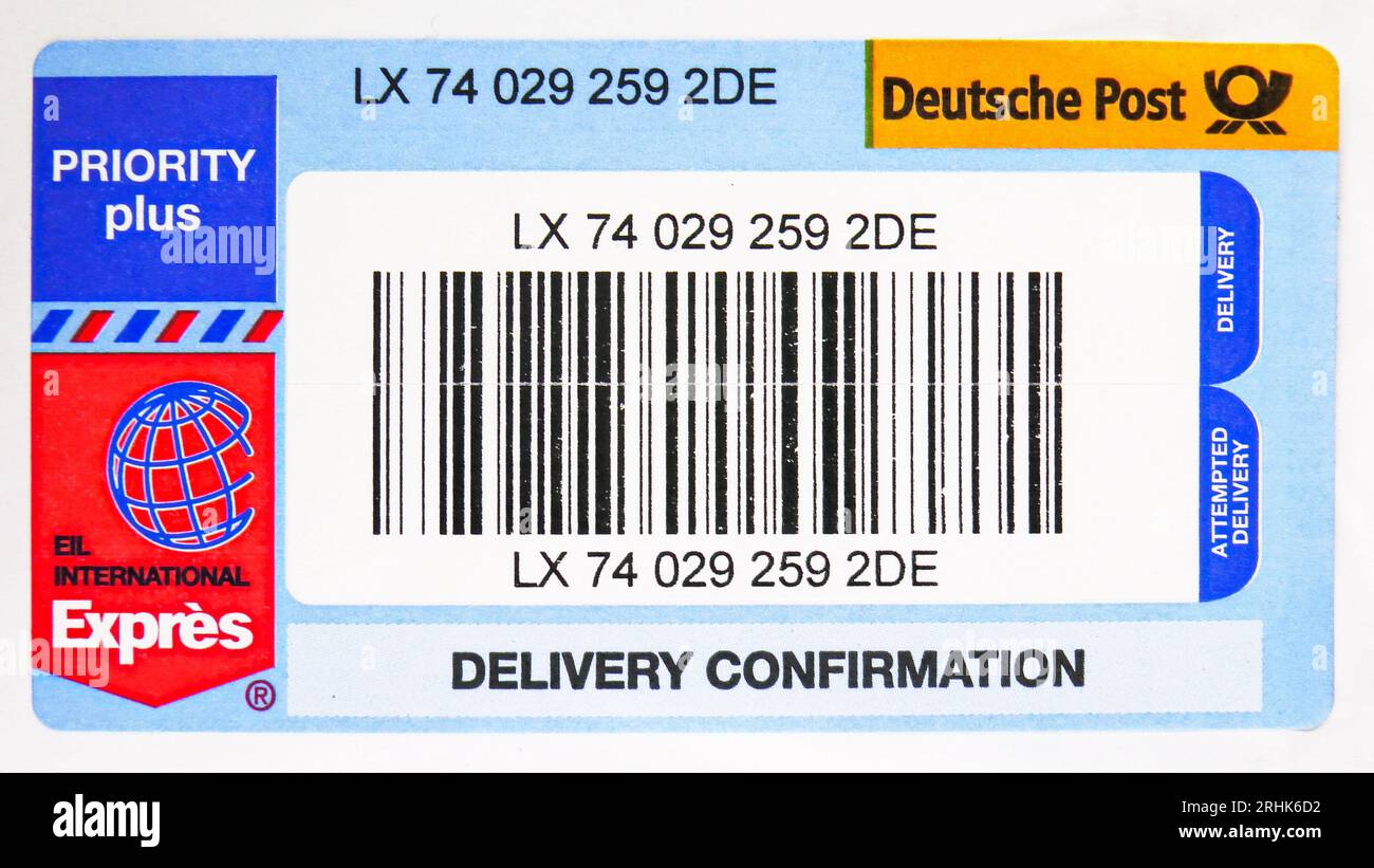 MOSCOW, RUSSIA - JUNE 8 2023: Postage stamp printed in Germany shows ...