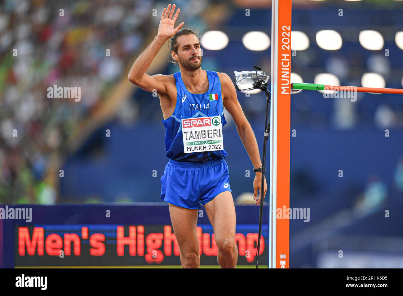 Gianmarco Tamberi (Italy). High Jump. European Championships Munich ...