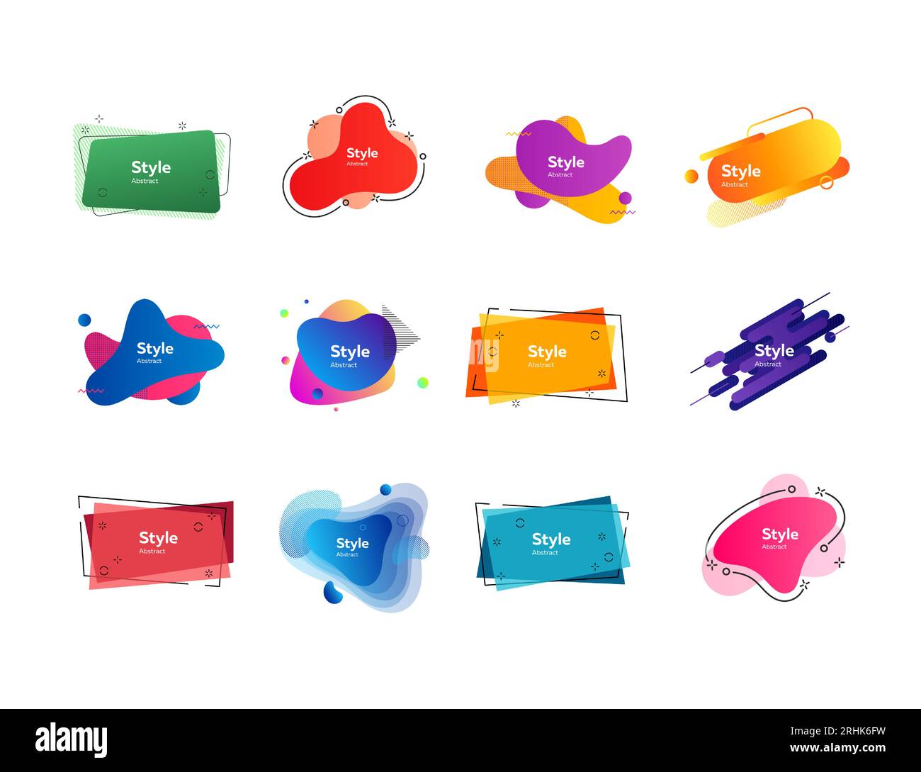 Dynamic geometric badges set Stock Vector Image & Art - Alamy