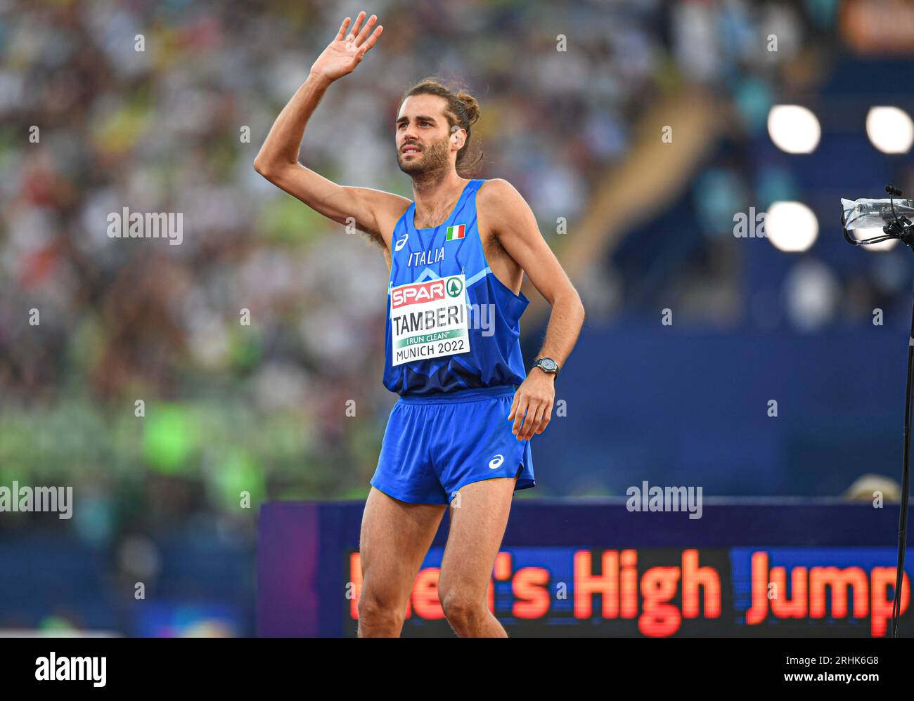 Gianmarco Tamberi (Italy). High Jump. European Championships Munich ...