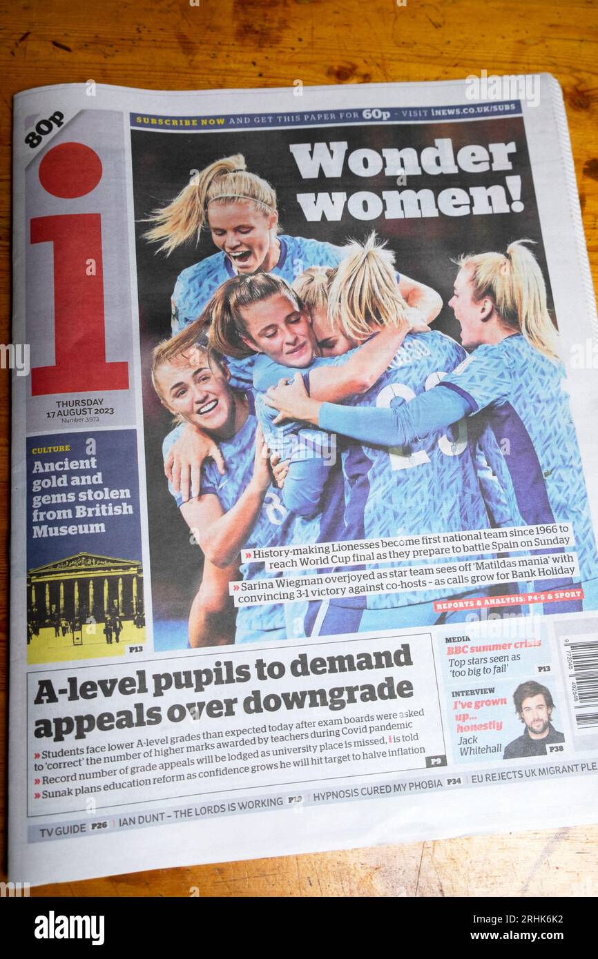 'Wonder women!' Lionesses i newspaper headline front page after England ...