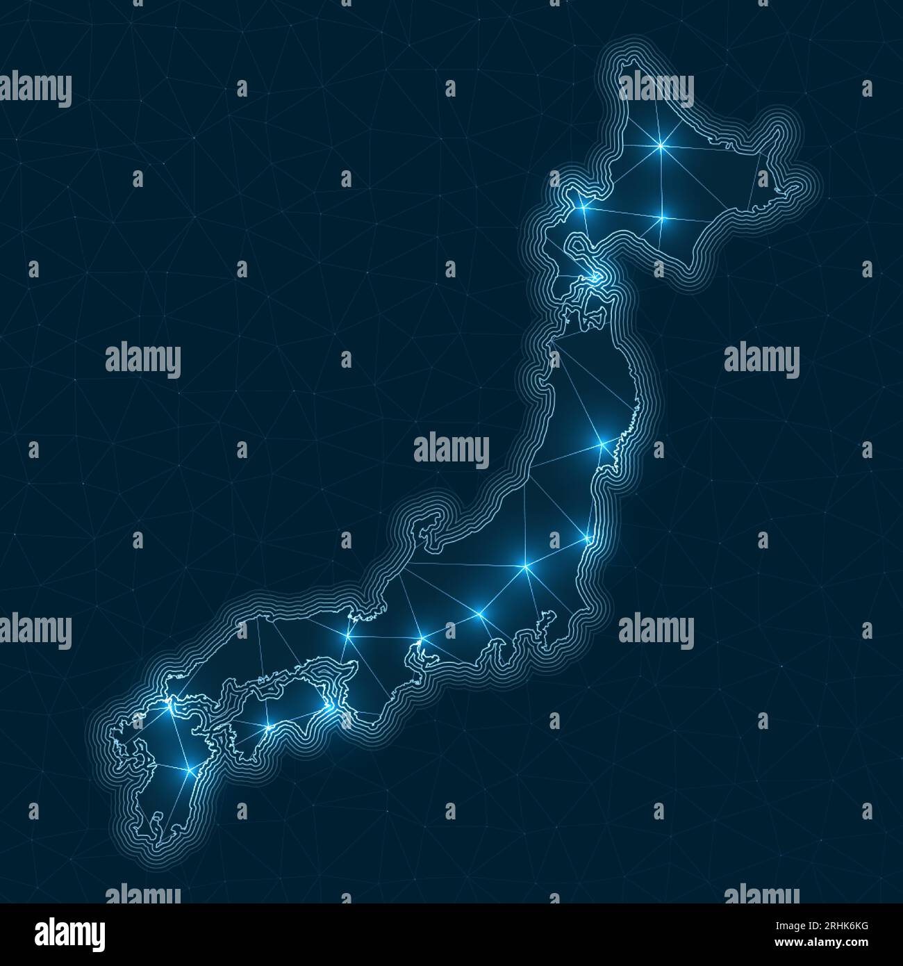 Japan map space Stock Vector Images - Alamy