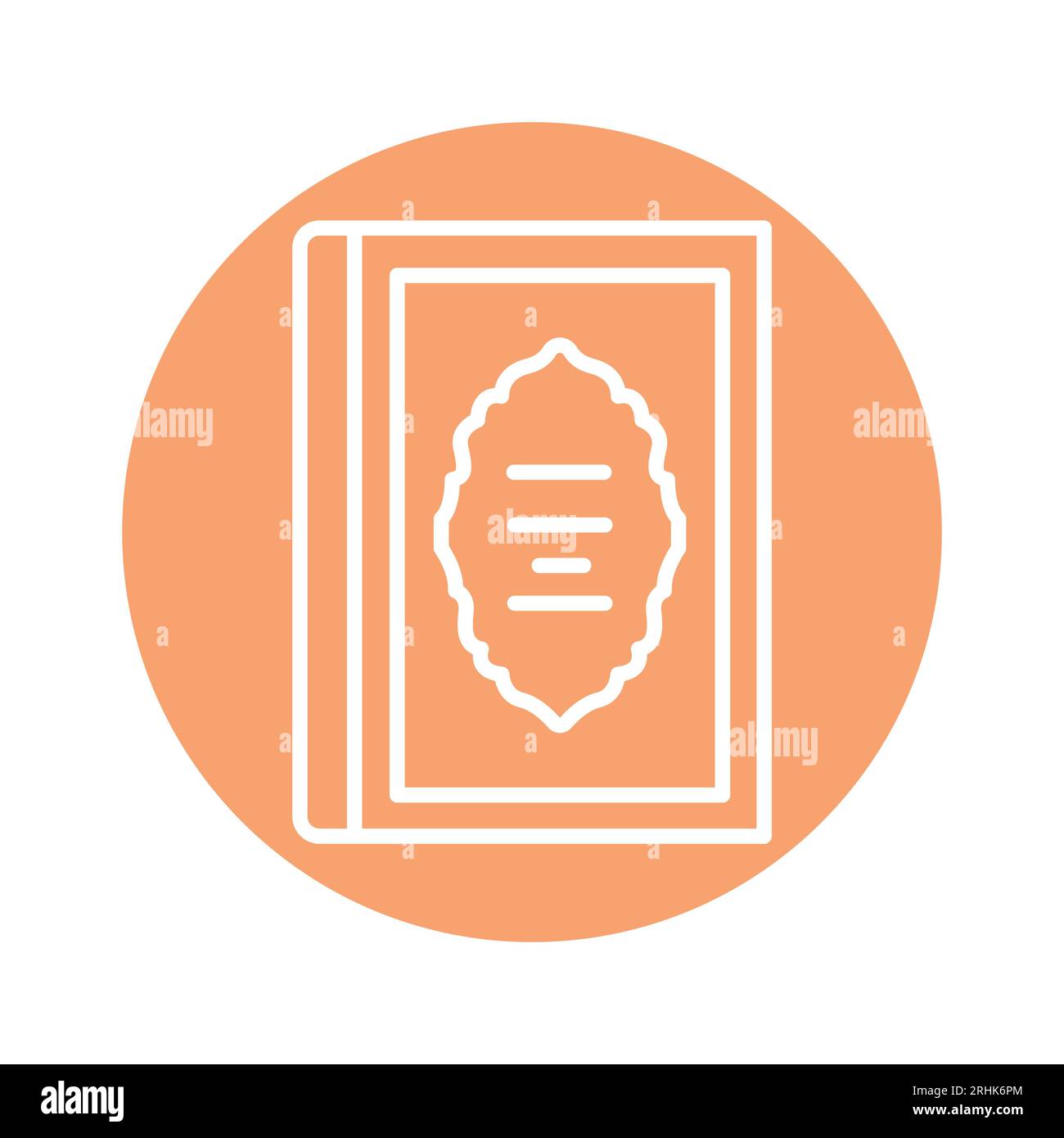 Koran Book Line Color Icon Isolated Vector Element Outline Pictogram For Web Page Mobile App