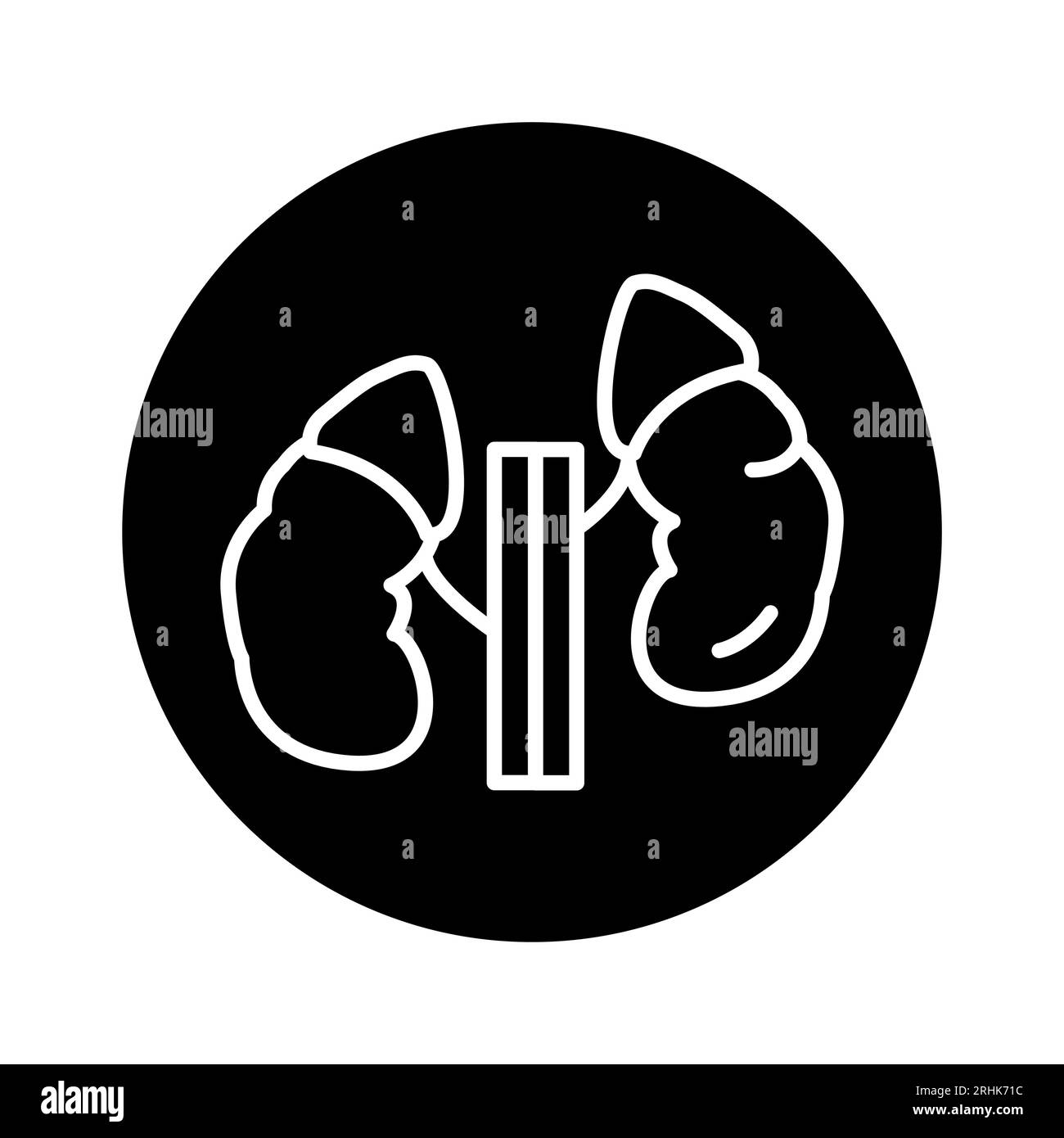 Human organ adrenal glands color line icon. Isolated vector element ...