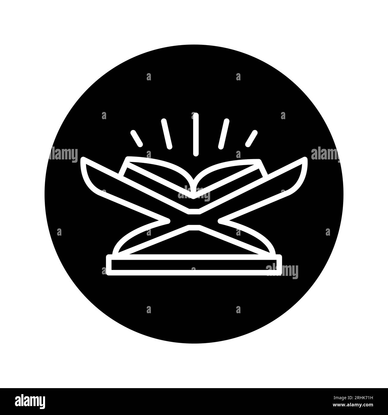 Read koran book line color icon. Isolated vector element. Outline ...
