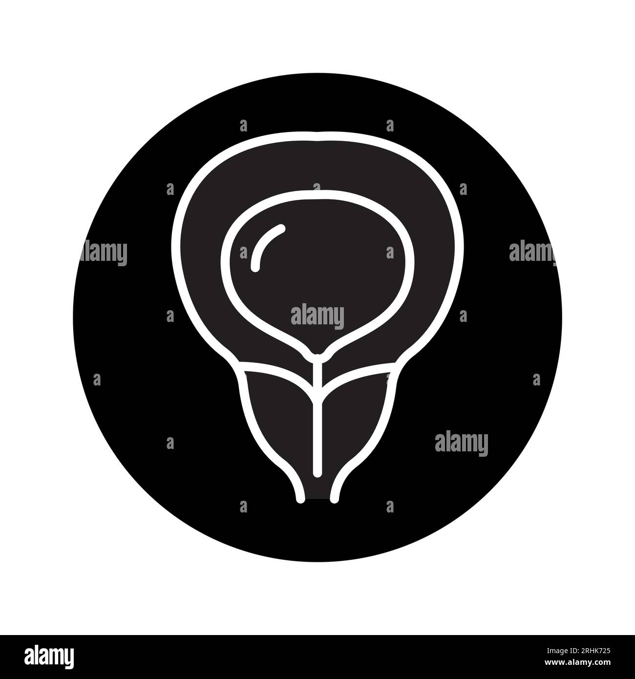 Human organ bladder color line icon. Isolated vector element. Outline ...