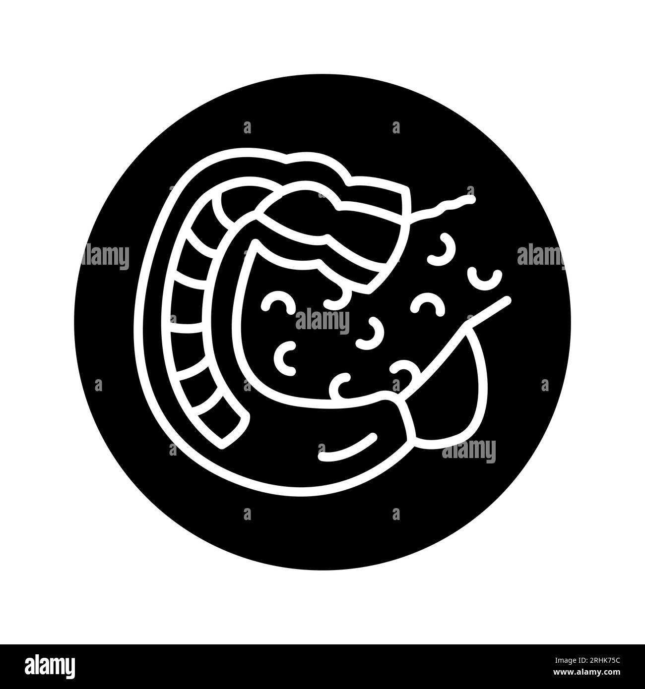 Human organ duodenum color line icon. Isolated vector element. Outline ...