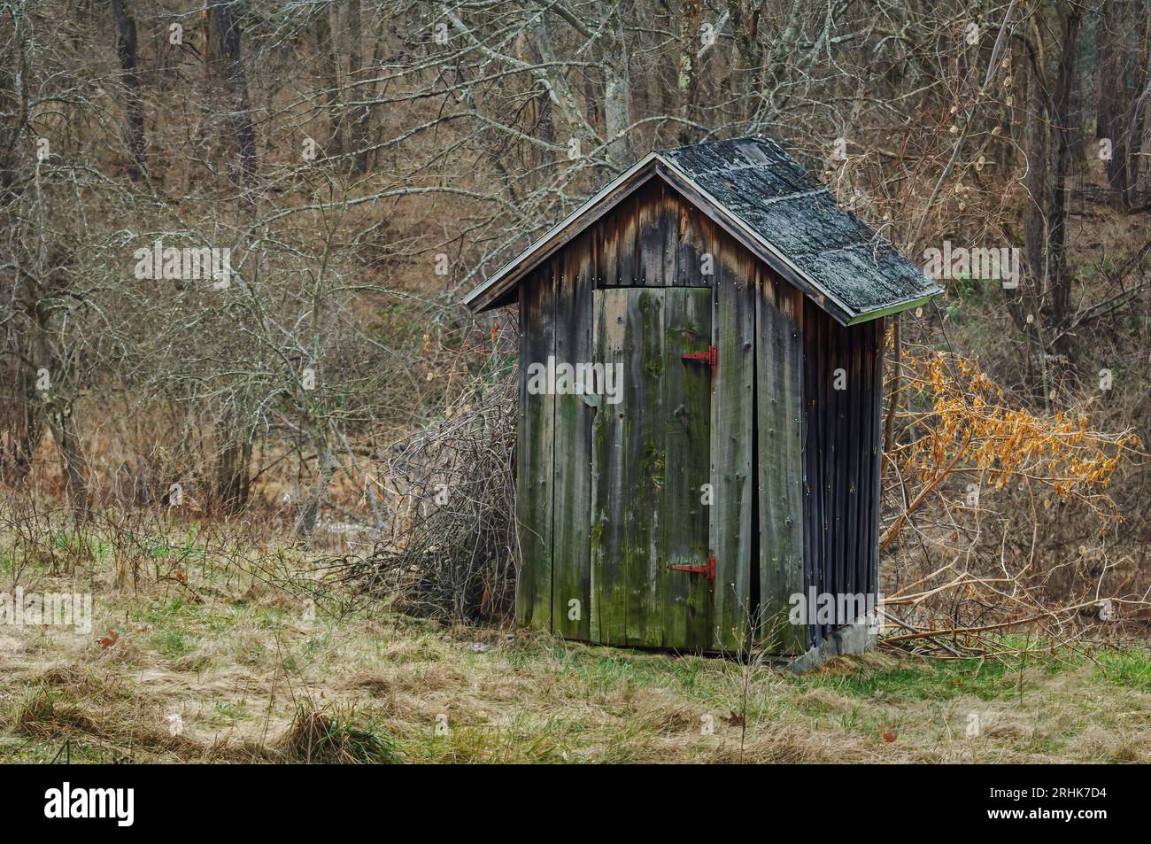 Early 19th century out house. A common sight in rural America before ...