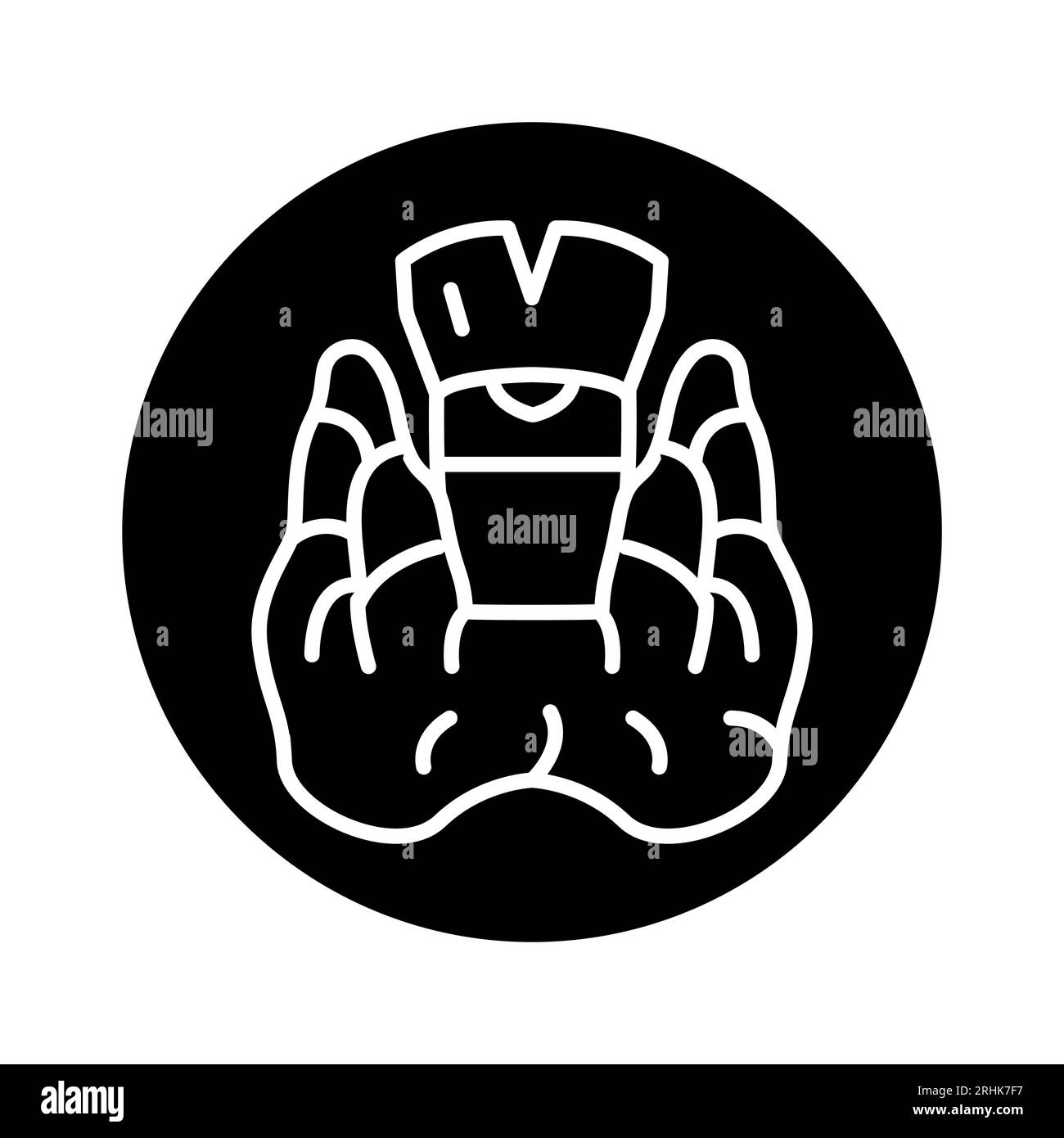 Human organs thyroid gland color line icon. Isolated vector element ...