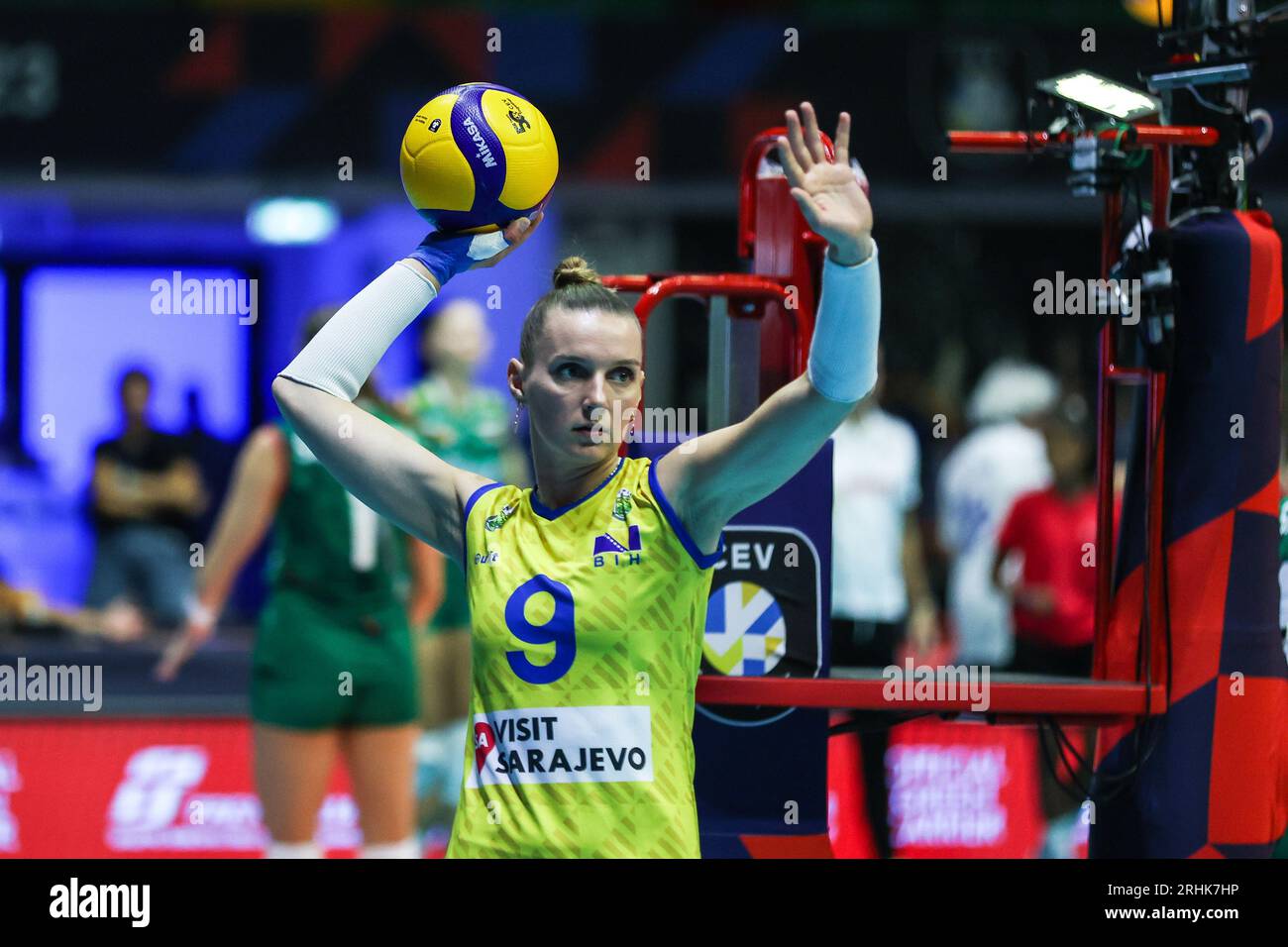Monza, Italy. 17th Aug, 2023. Edina Begic #9 of Bosnia-Herzegovina ...