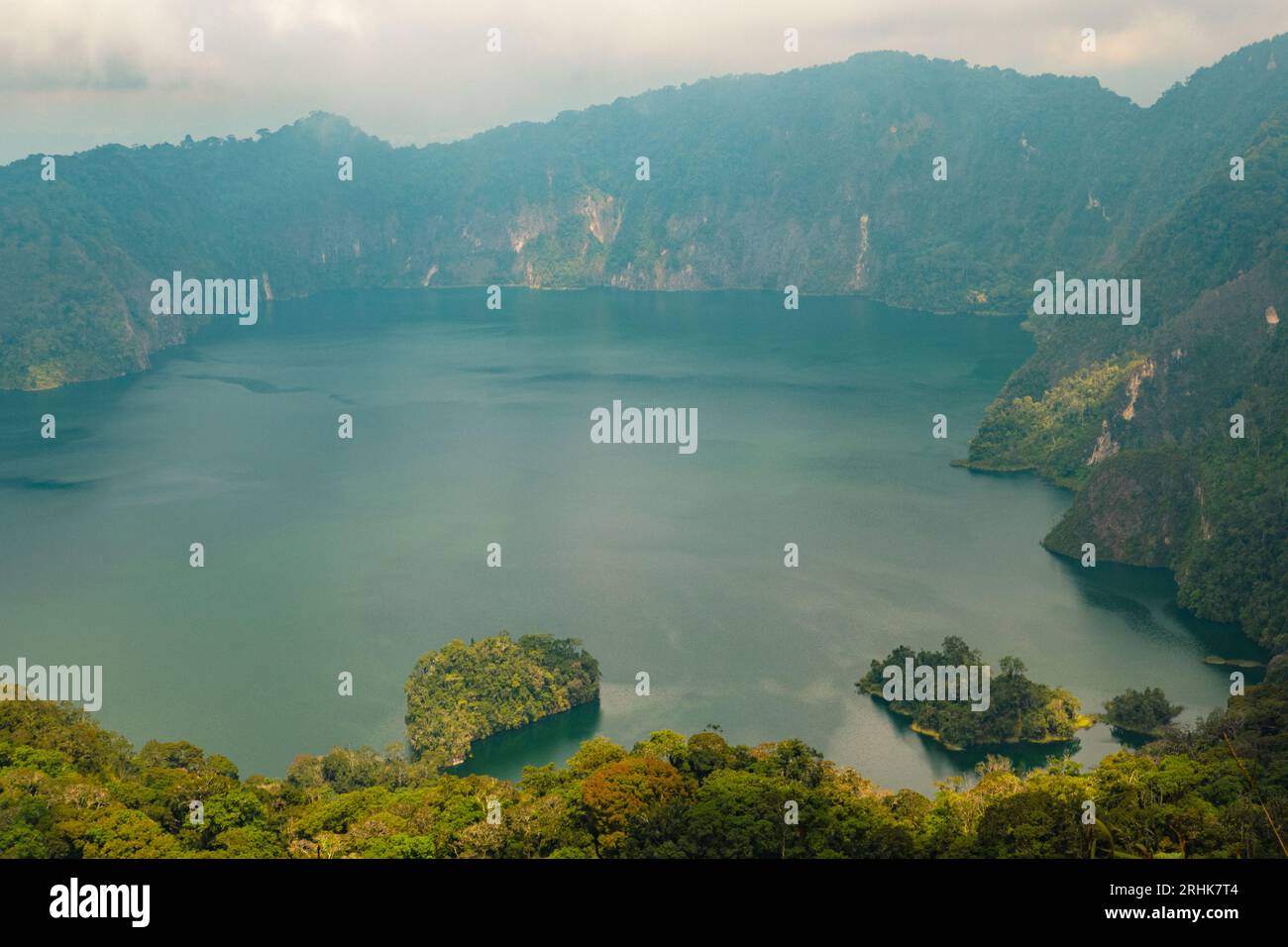 Scenic view of Lake Ngosi Crater Lake, the second biggest crater lake ...